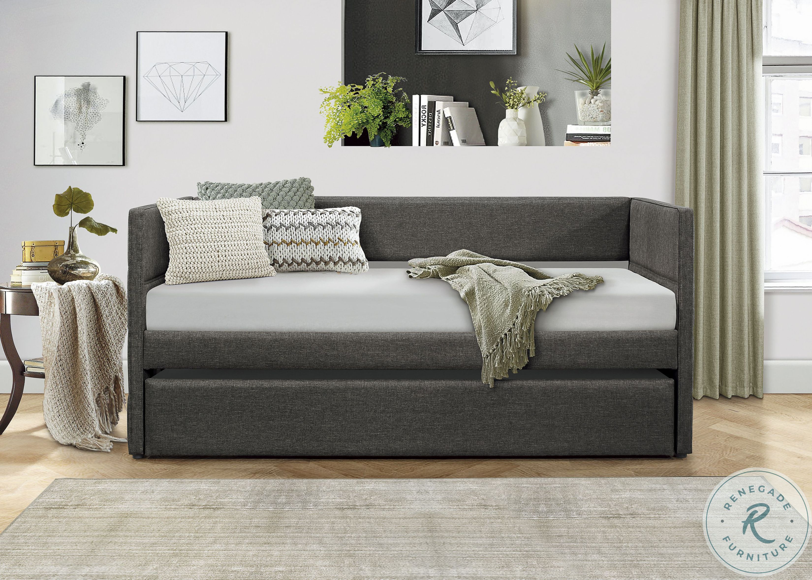 Vining Dark Gray Daybed from Homelegance | Coleman Furniture