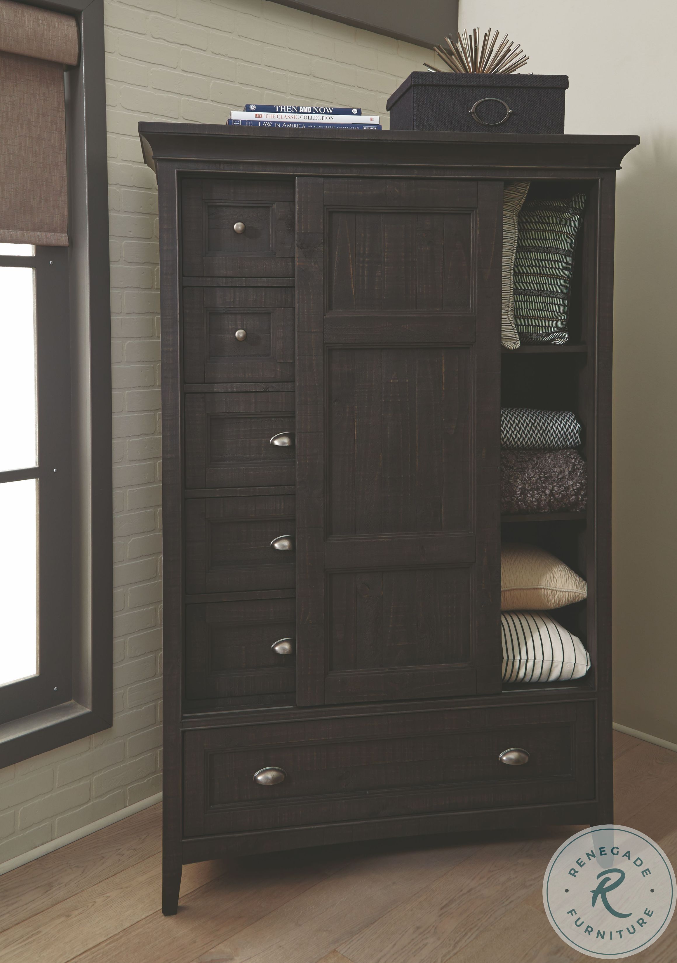 Westley Falls Graphite Door Chest from Magnussen Home | Coleman Furniture