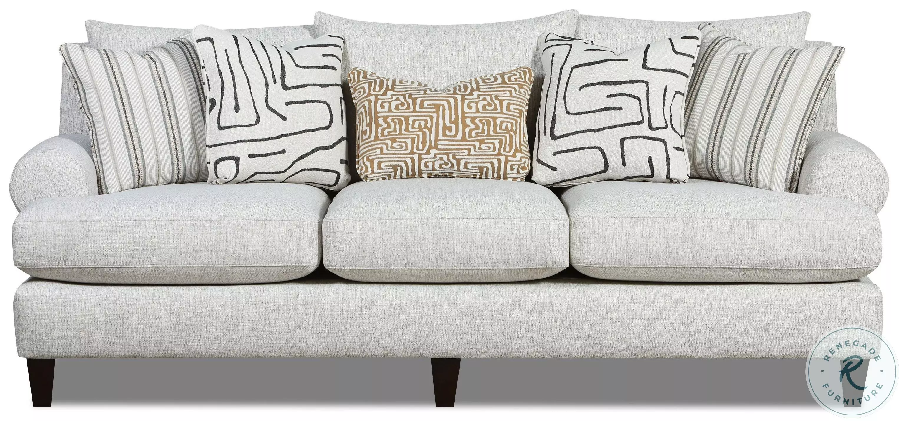 Durango Pewter Round Arms Sofa From Southern Home Furnishings | Home ...