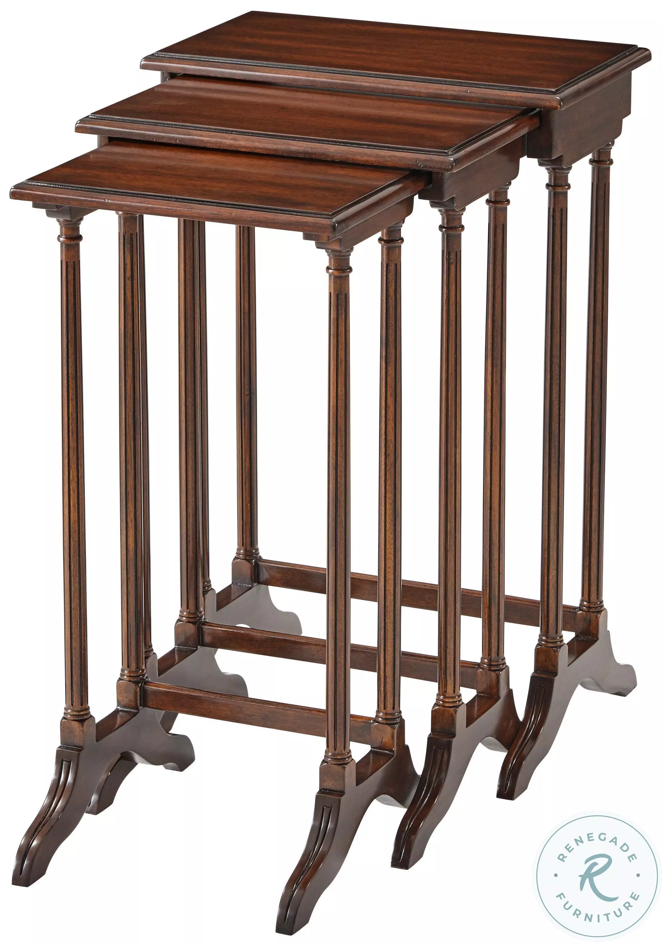 Marriage of Convenience Walnut 17" Rectangular Nesting Tables From ...