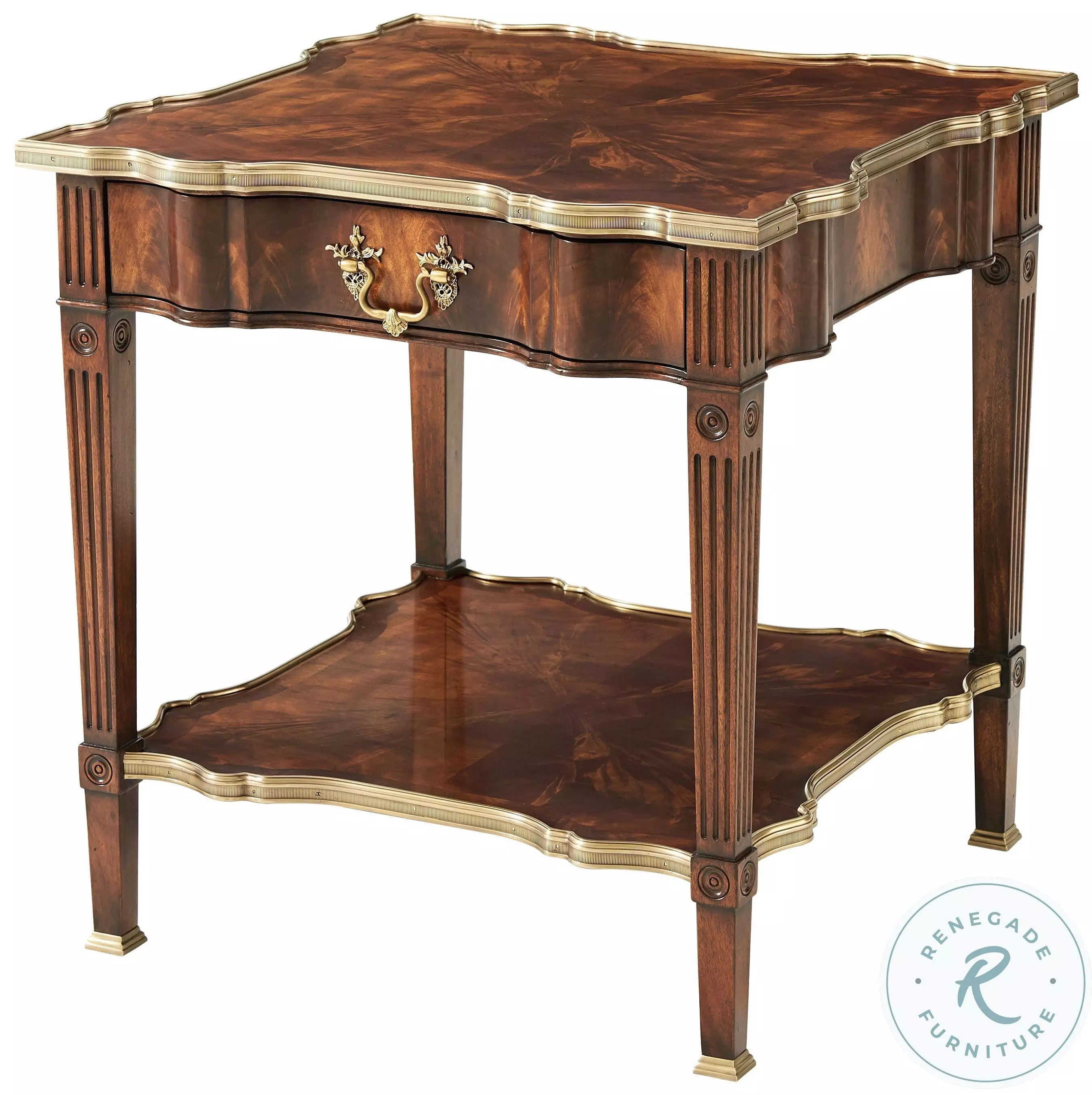 In the Grand Manner Ramsey Mahogany 26" Square Side Table From Theodore ...