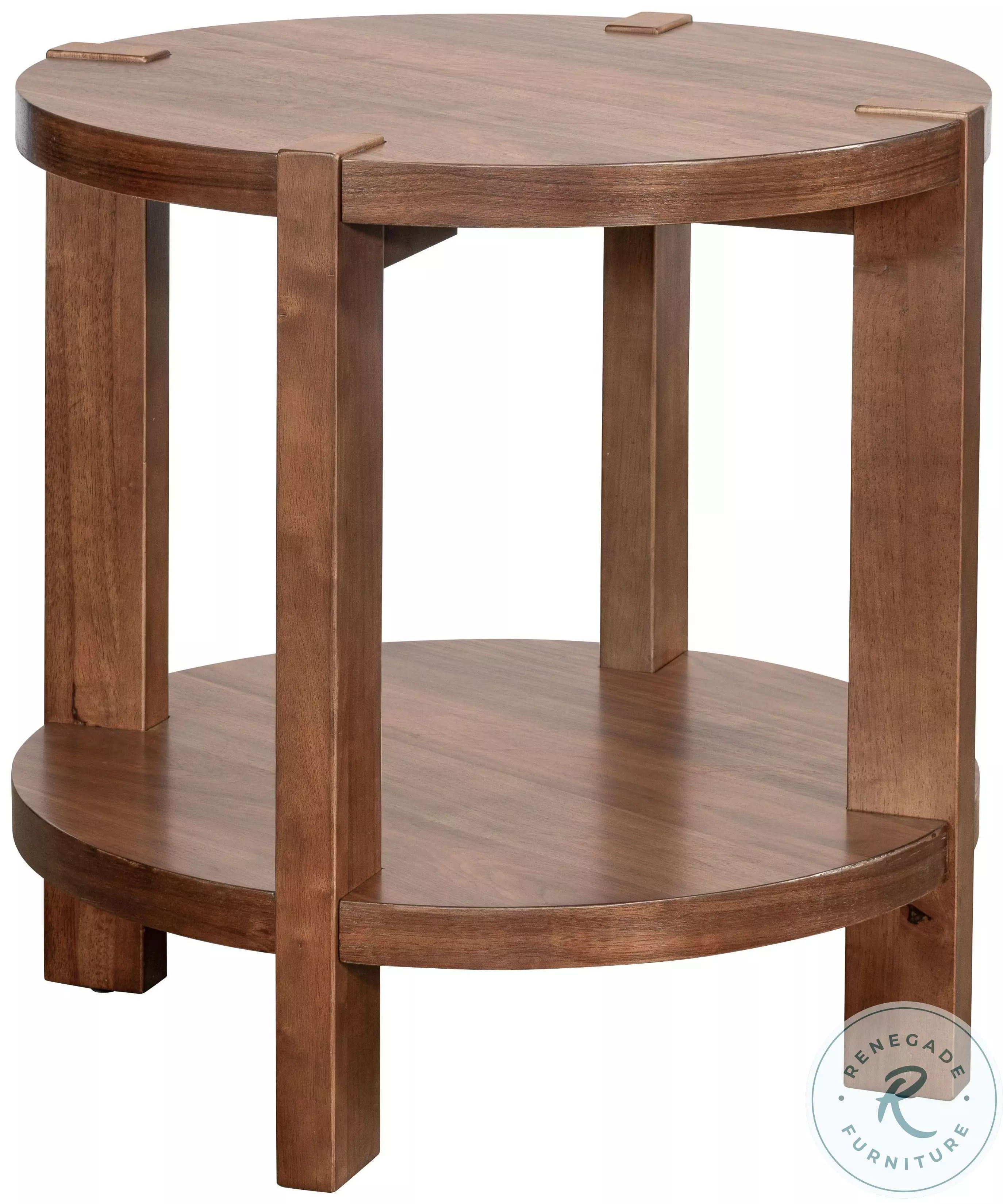 Winston Warm Walnut End Table From Bassett Mirror | Coleman Furniture