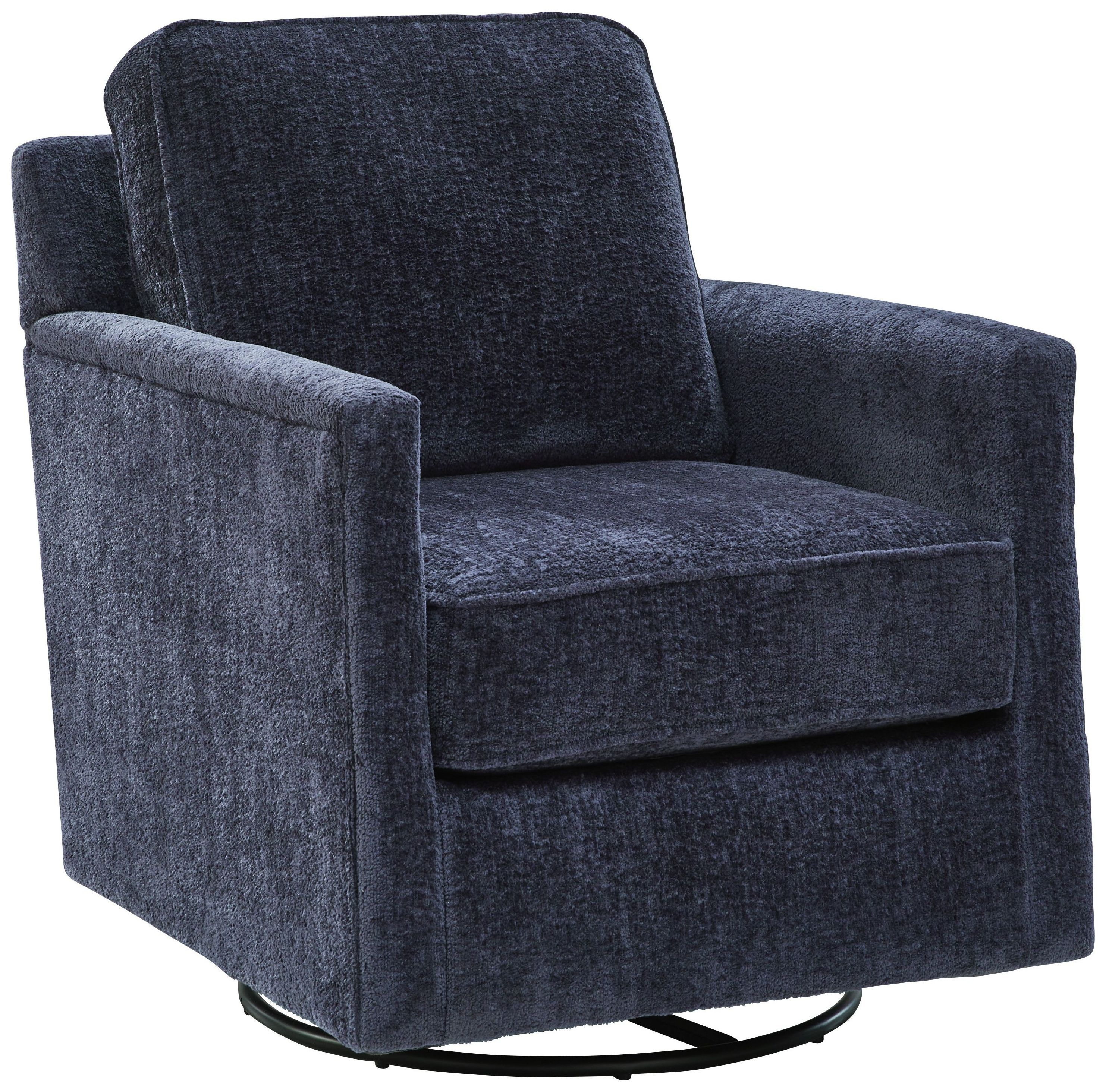 Nathan Porcelain Blue Upholstered Swivel Glider Chair from Southern ...