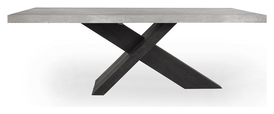 Durant Carbon Black and Weathered Cement 84" Rectangular Concrete Top ...