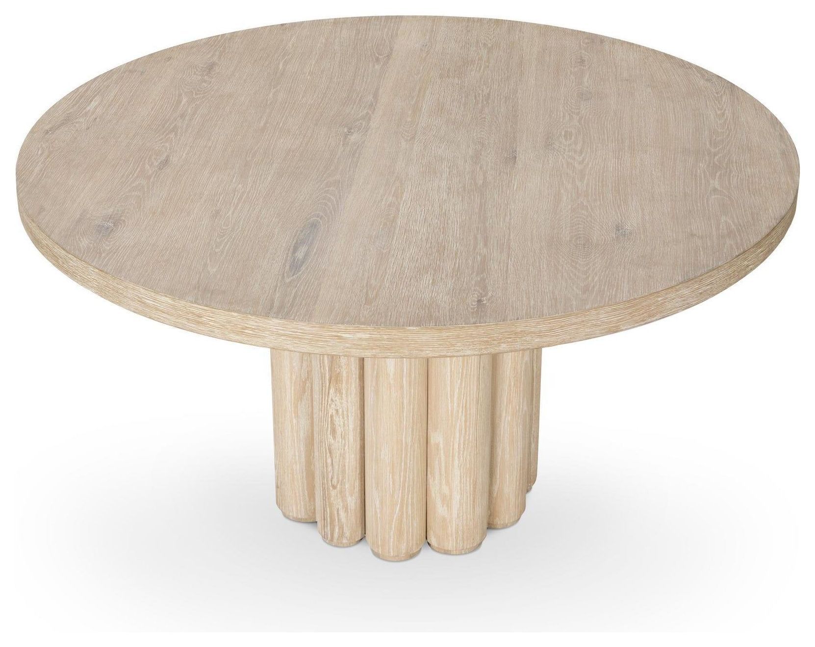 Tiber Cream Washed 55" Round Dining Table From Classic Home | Coleman ...