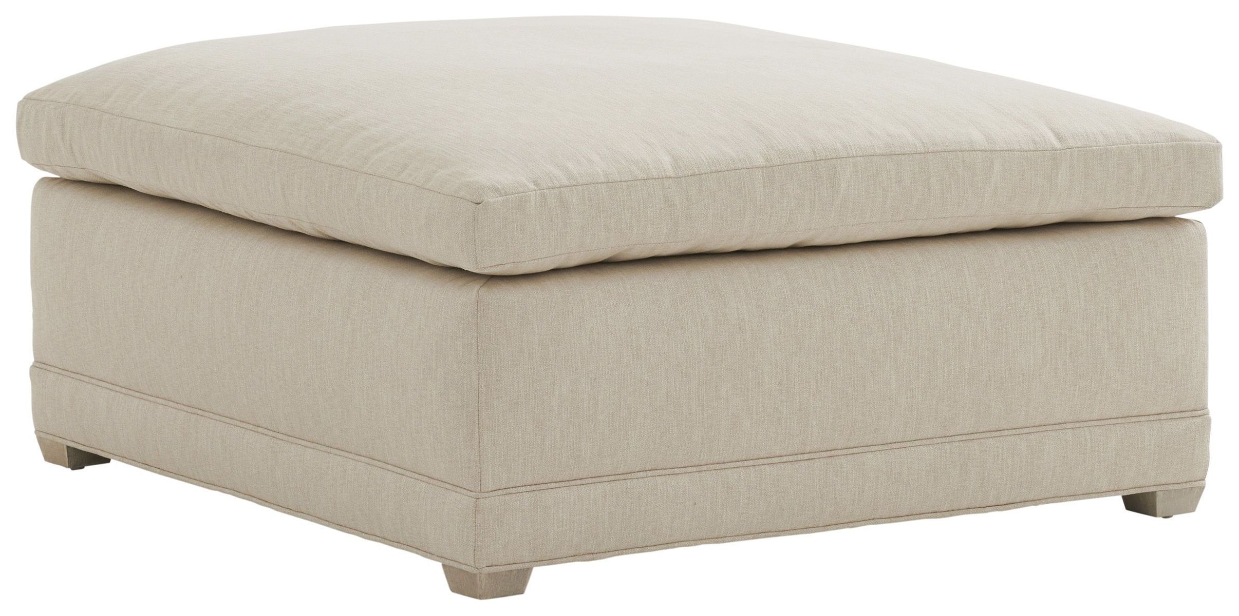 Colony Oatmeal Upholstered Bumper Ottoman from Barclay Butera | Coleman ...