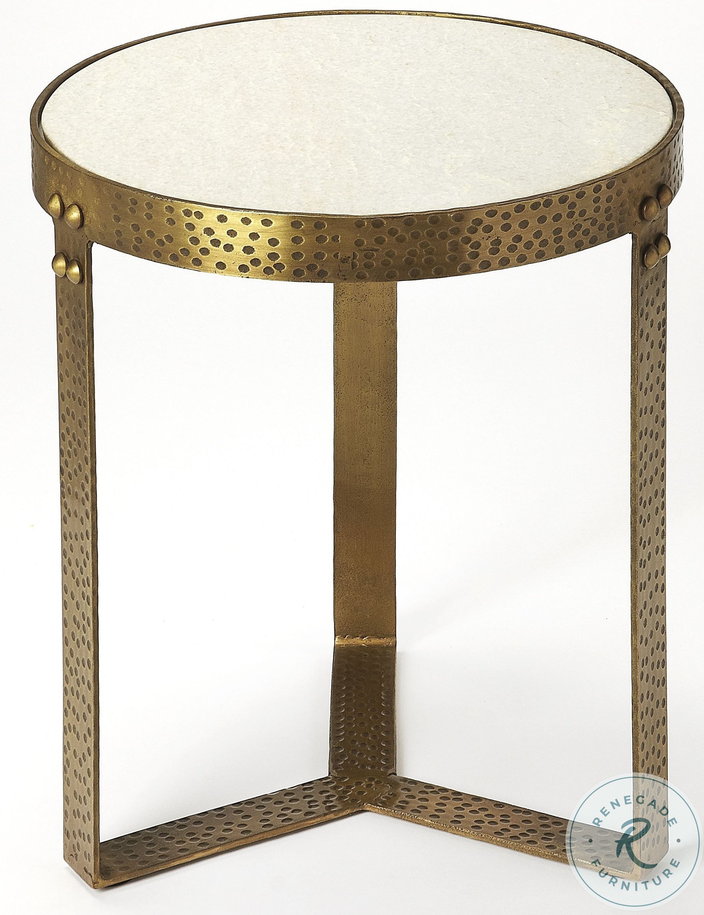 Elton Marble and Metal End Table from Butler | Coleman Furniture