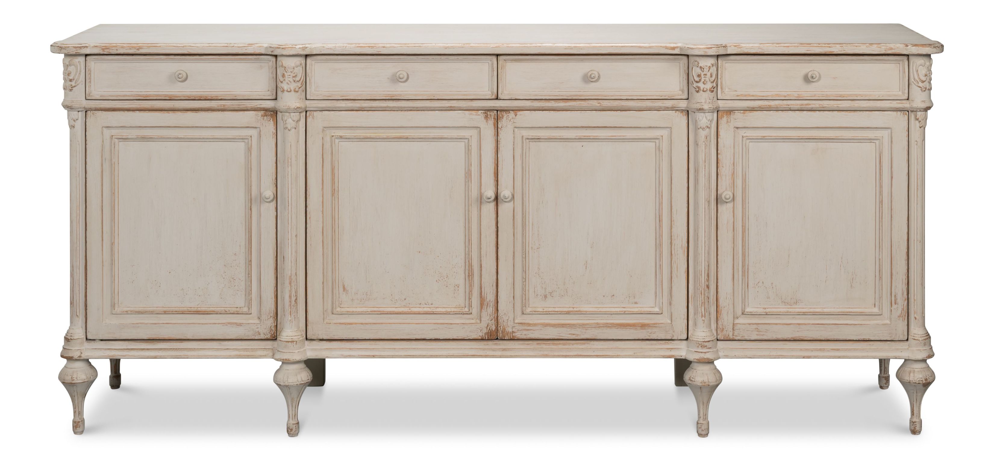 Lilac White 4 Door Sideboard from Sarreid | Coleman Furniture