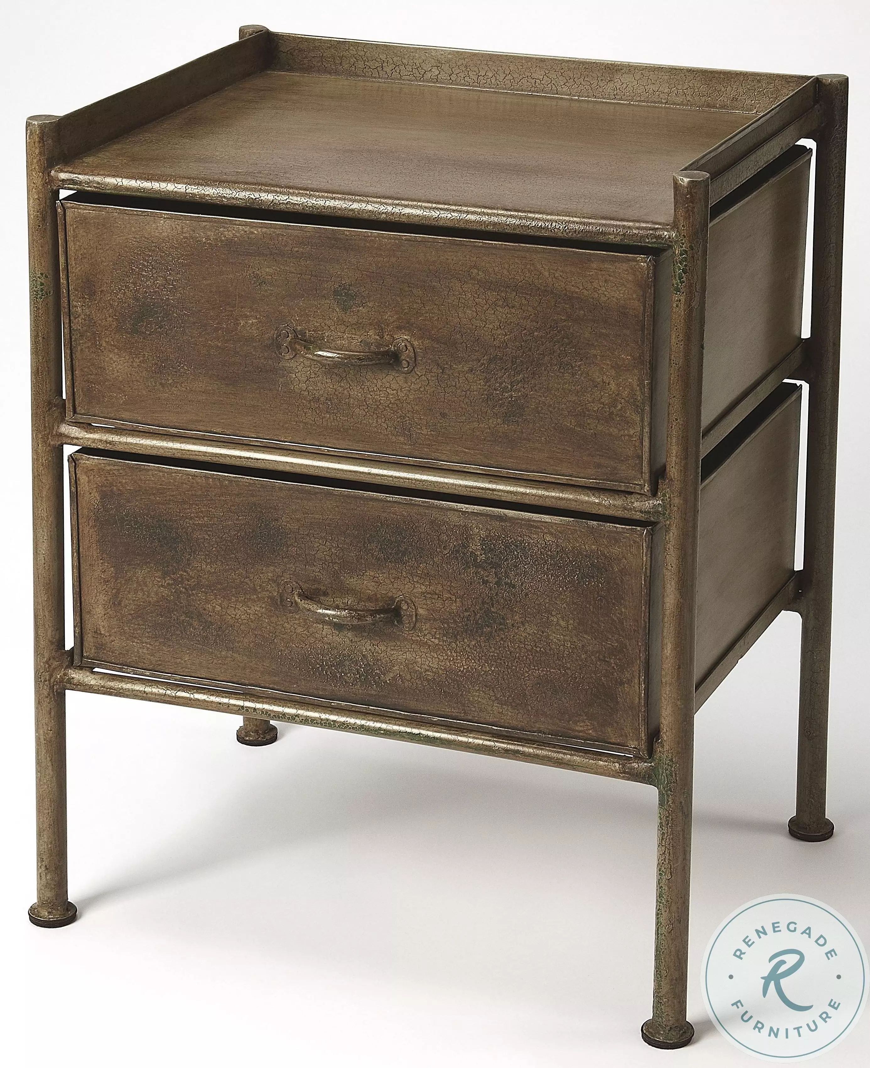 Cameron Bronze Industrial Chic Side Table from Butler | Coleman Furniture