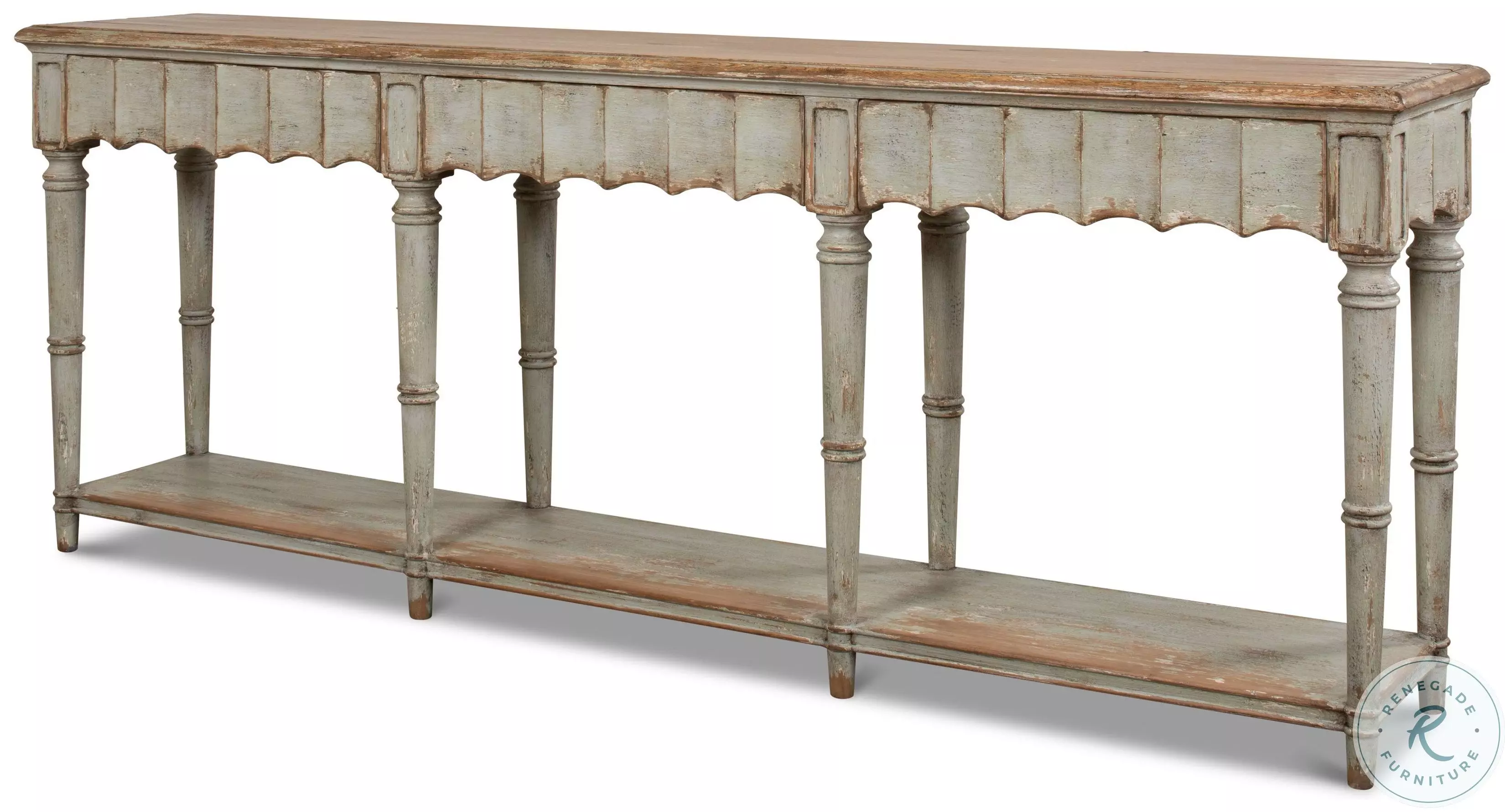 Chantal Natural And Sage Console Table From Sarreid | Coleman Furniture
