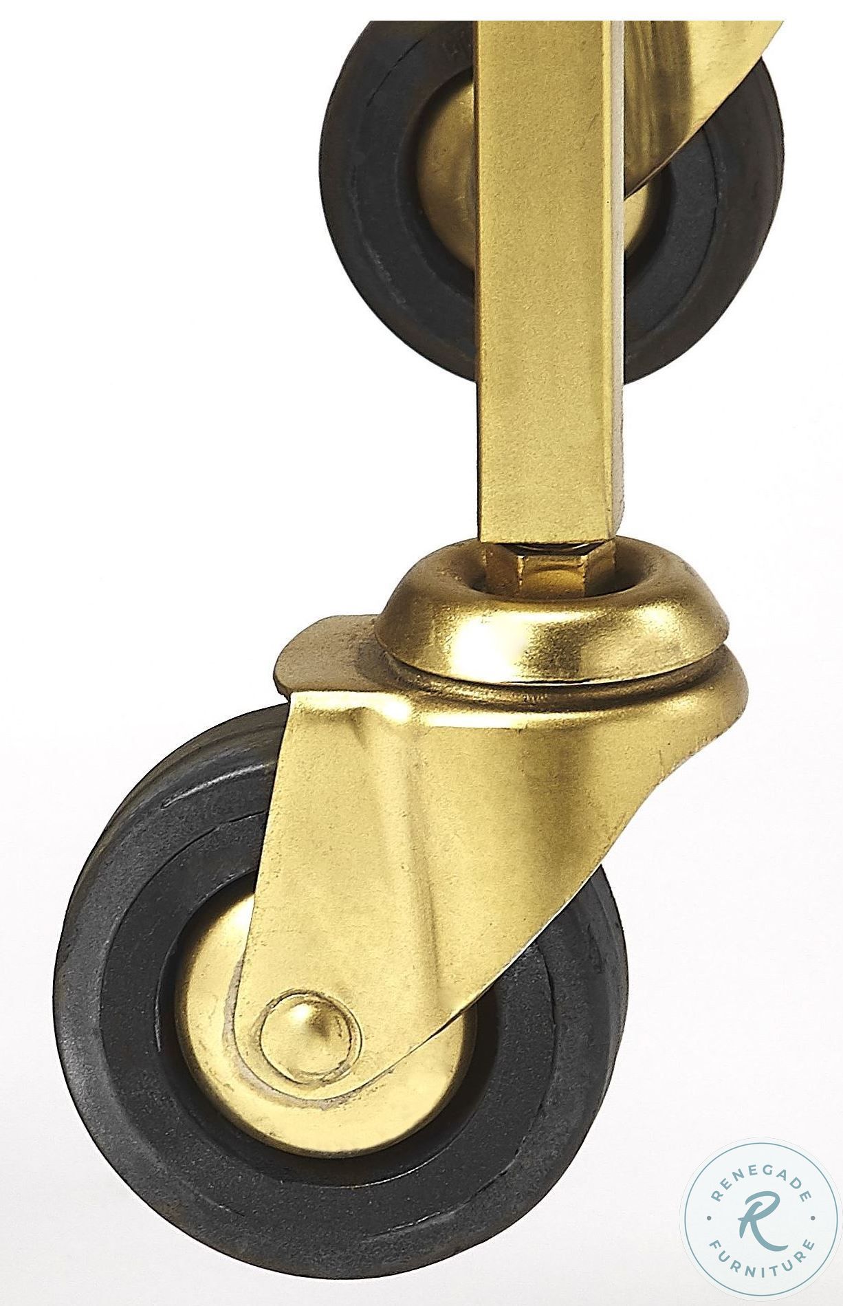 Arcadia Polished Gold Bar Cart from Butler | Coleman Furniture