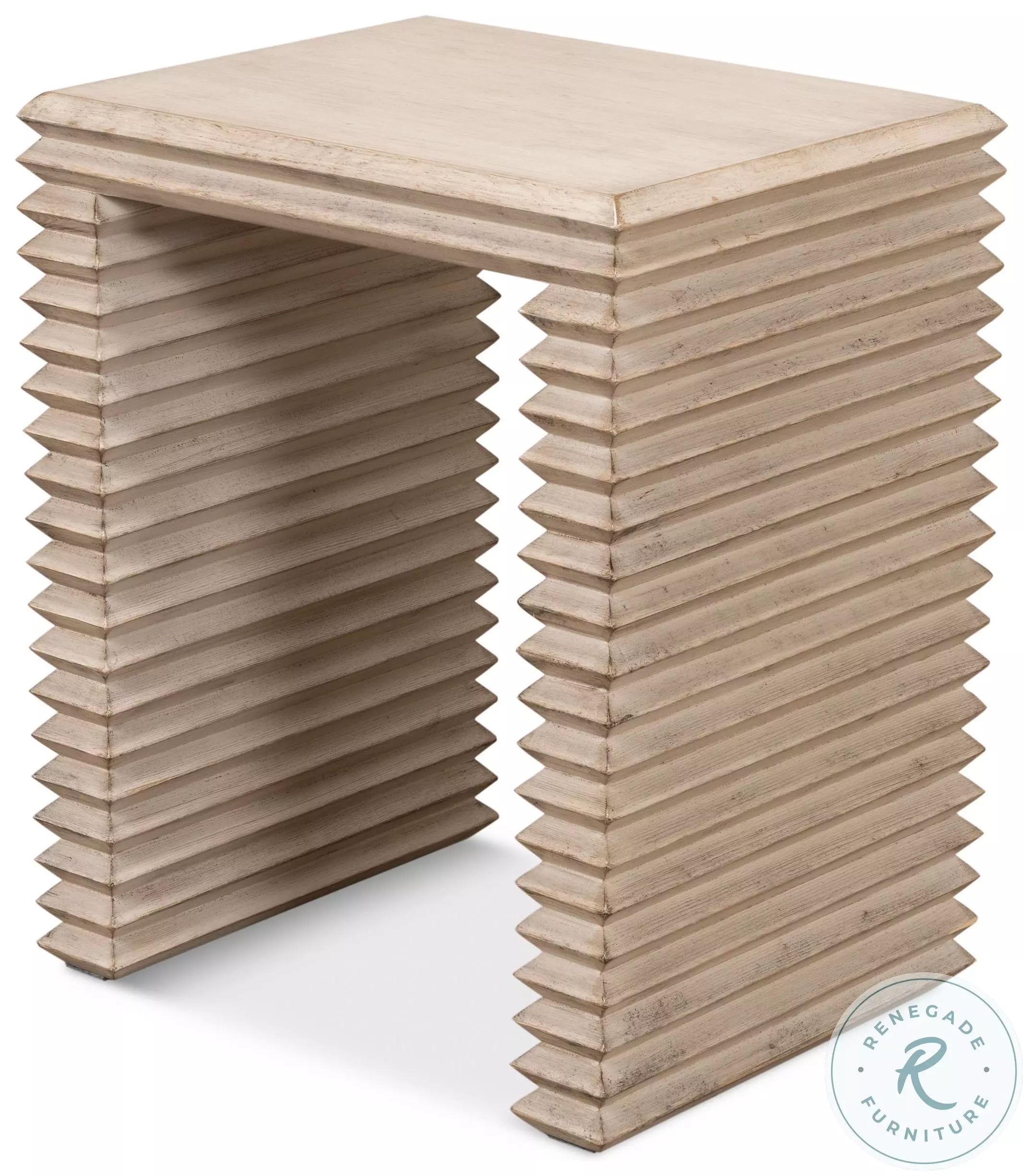 Stacked Stone Grey Side Table From Sarreid | Coleman Furniture