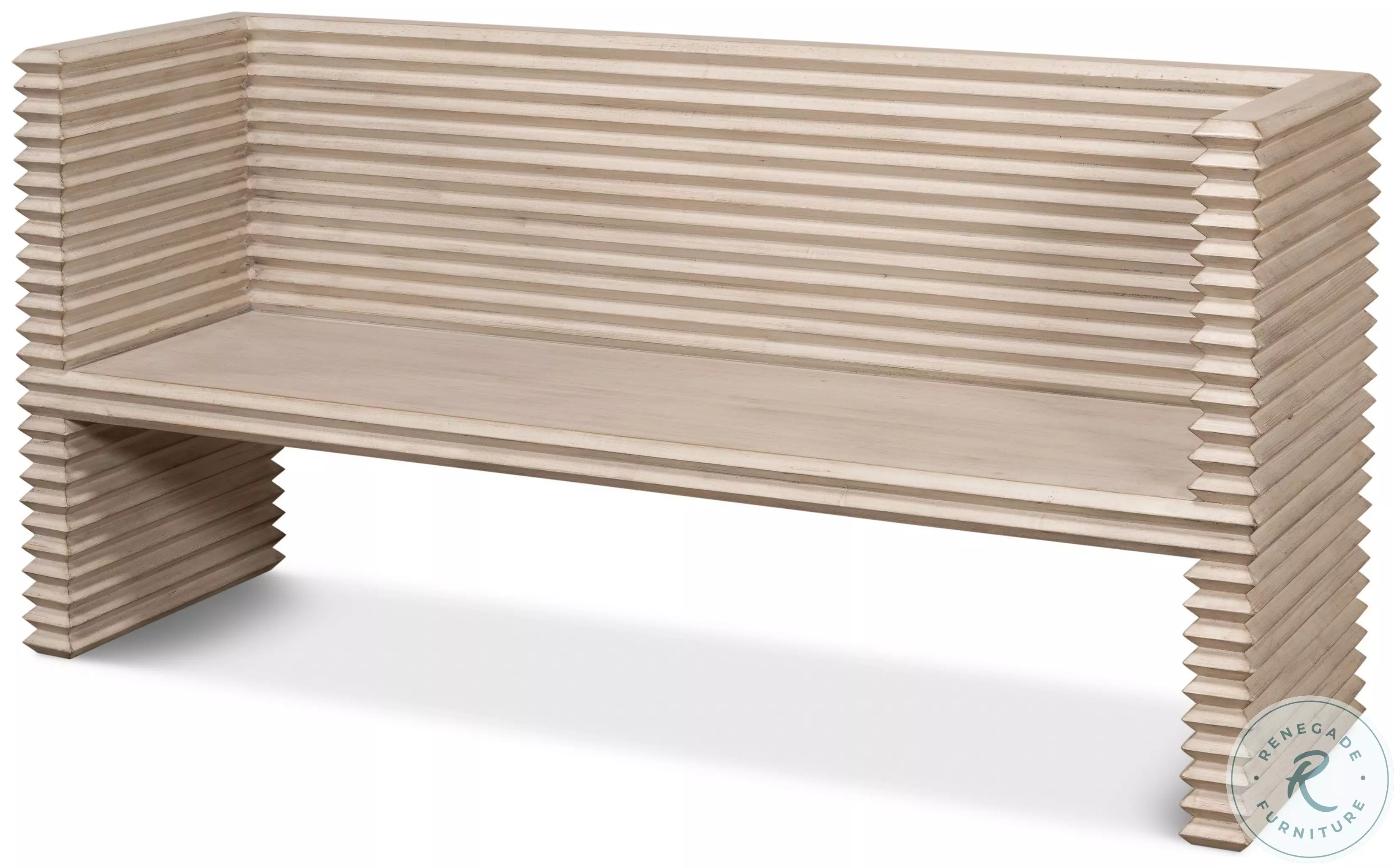 Stacked Stone Grey Bench From Sarreid | Coleman Furniture