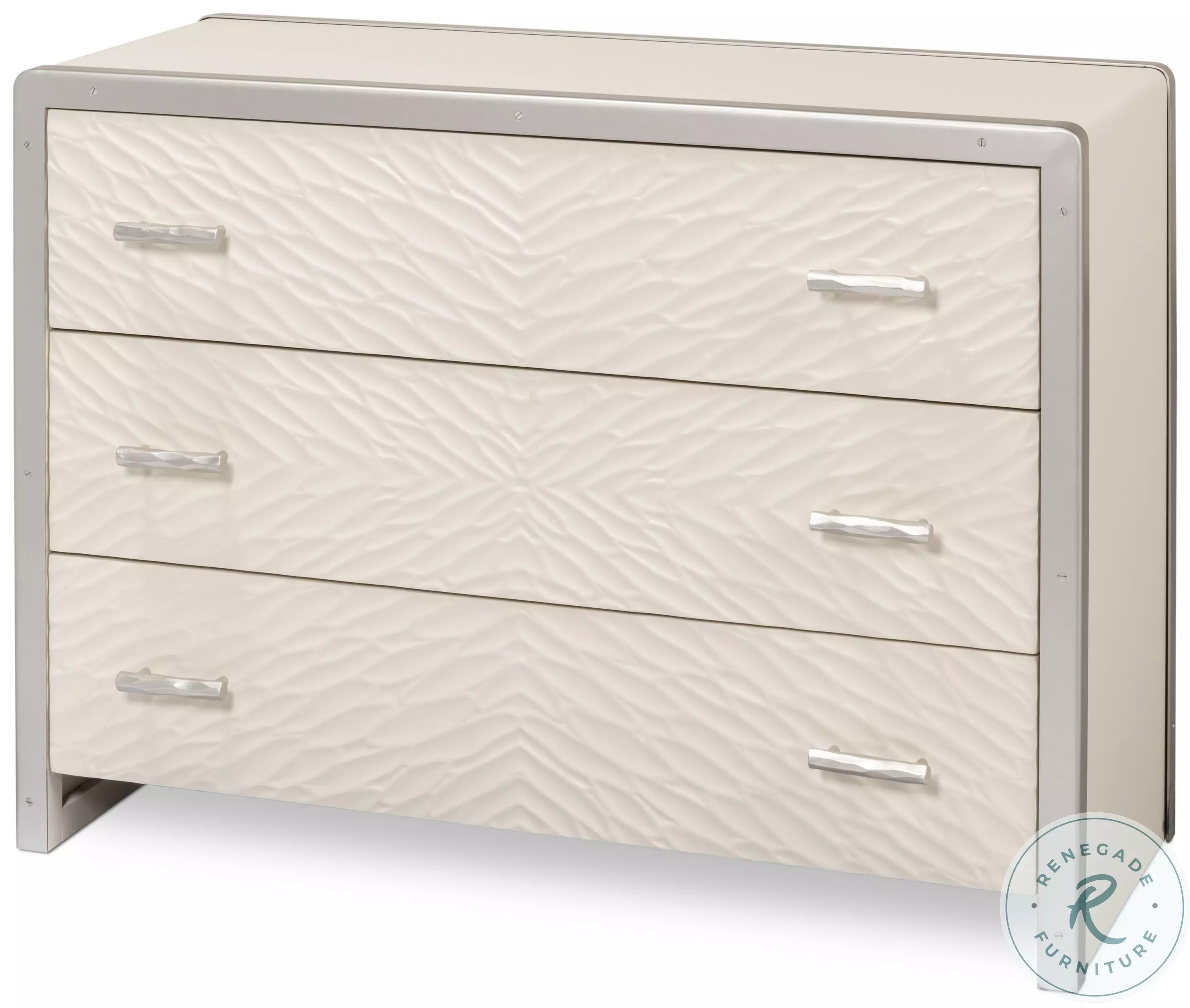 Textures Ivory 3 Drawer Commode From Sarreid | Coleman Furniture