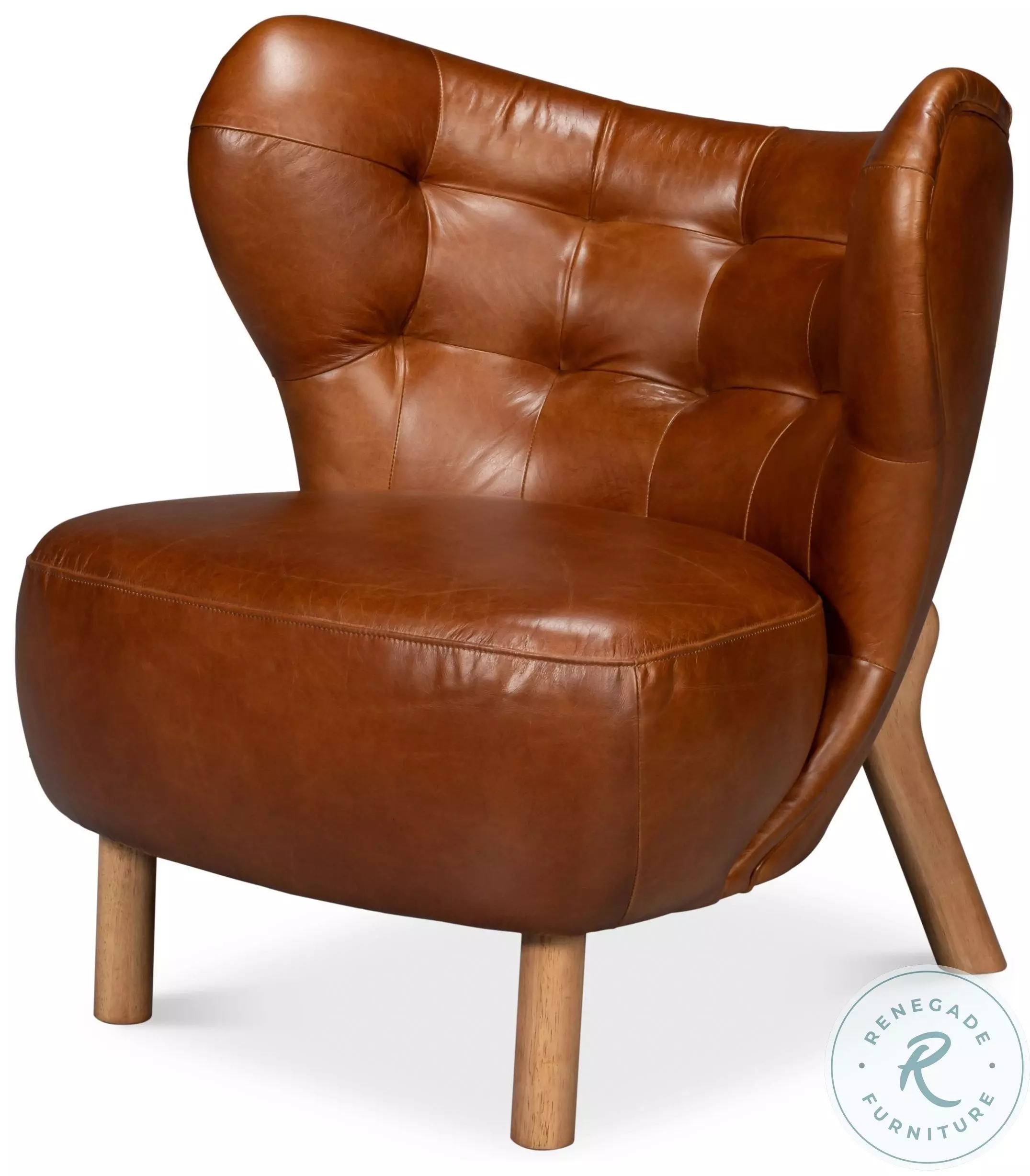 Diddy Havana Brown Leather Chair From Sarreid | Coleman Furniture