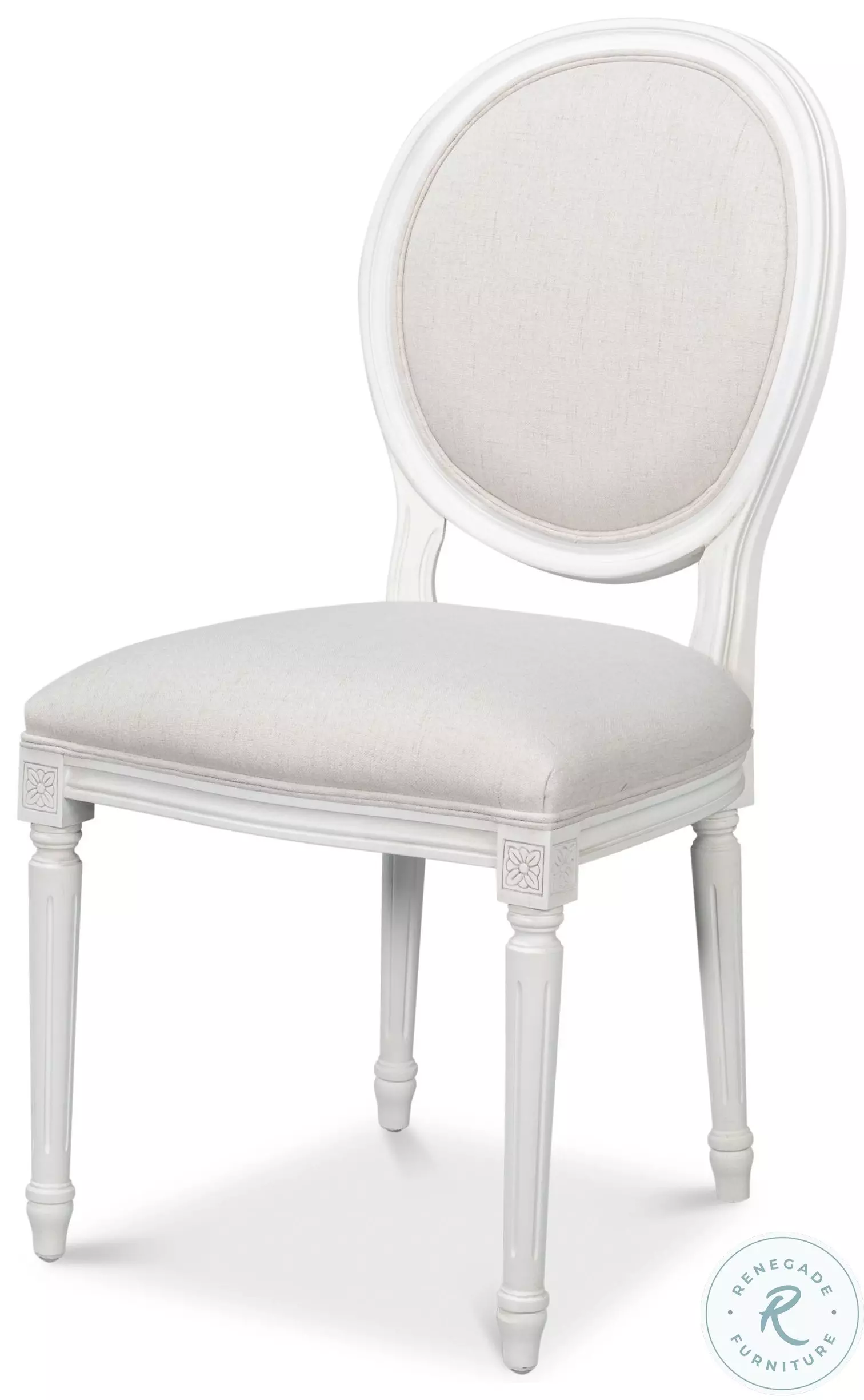 Hugo Soft White And Cortina White Side Chair Set of 2 From Sarreid ...