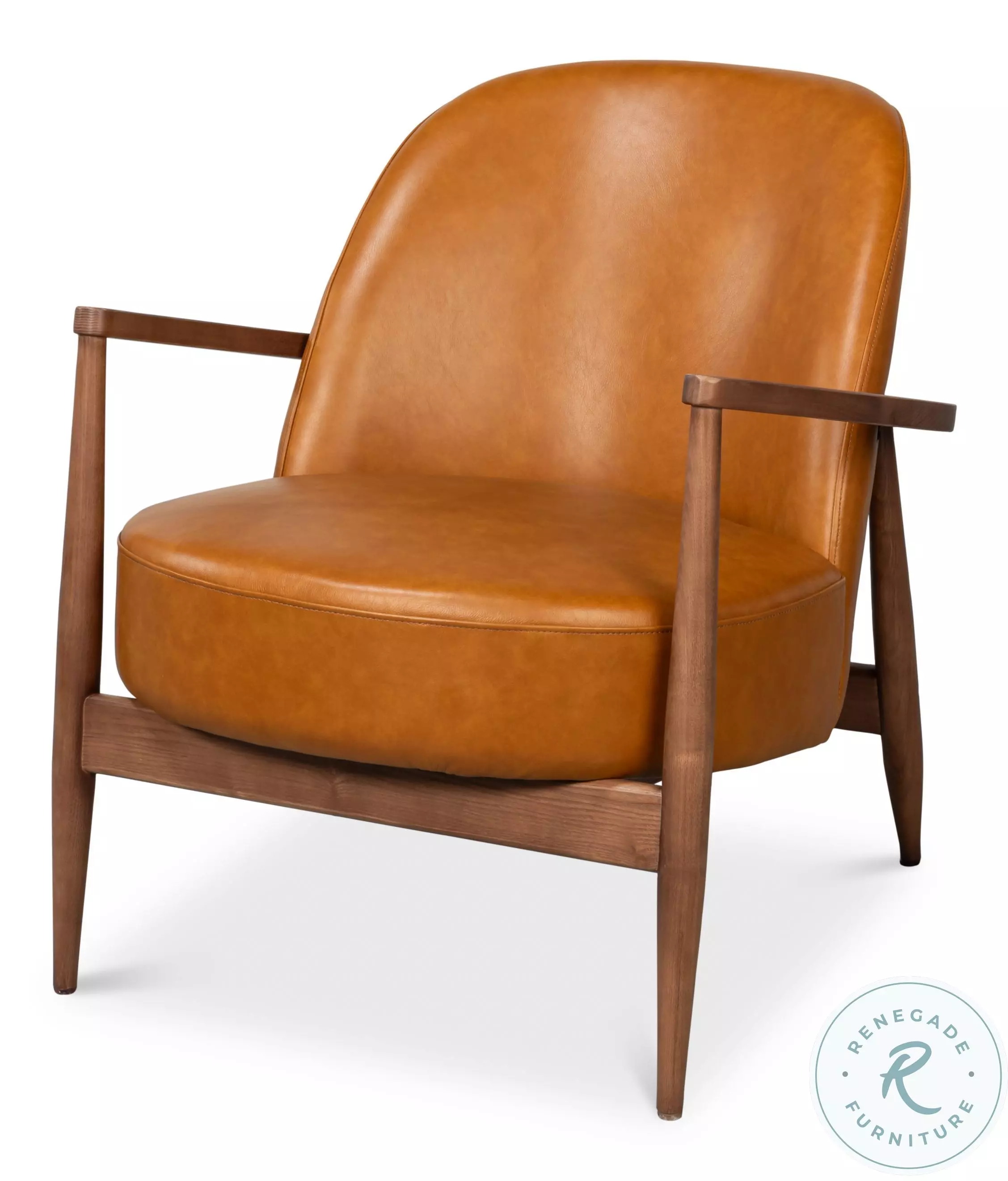 Pindar New Tan Leather Arm Chair From Sarreid | Coleman Furniture