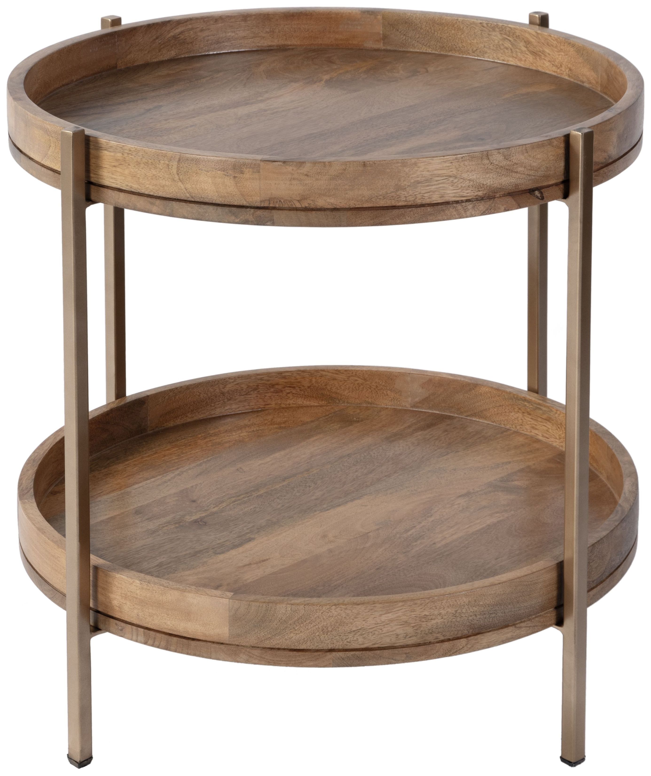 Damirra Natural 23" Round 2 Tier Side Table From Bernhardt Furniture ...