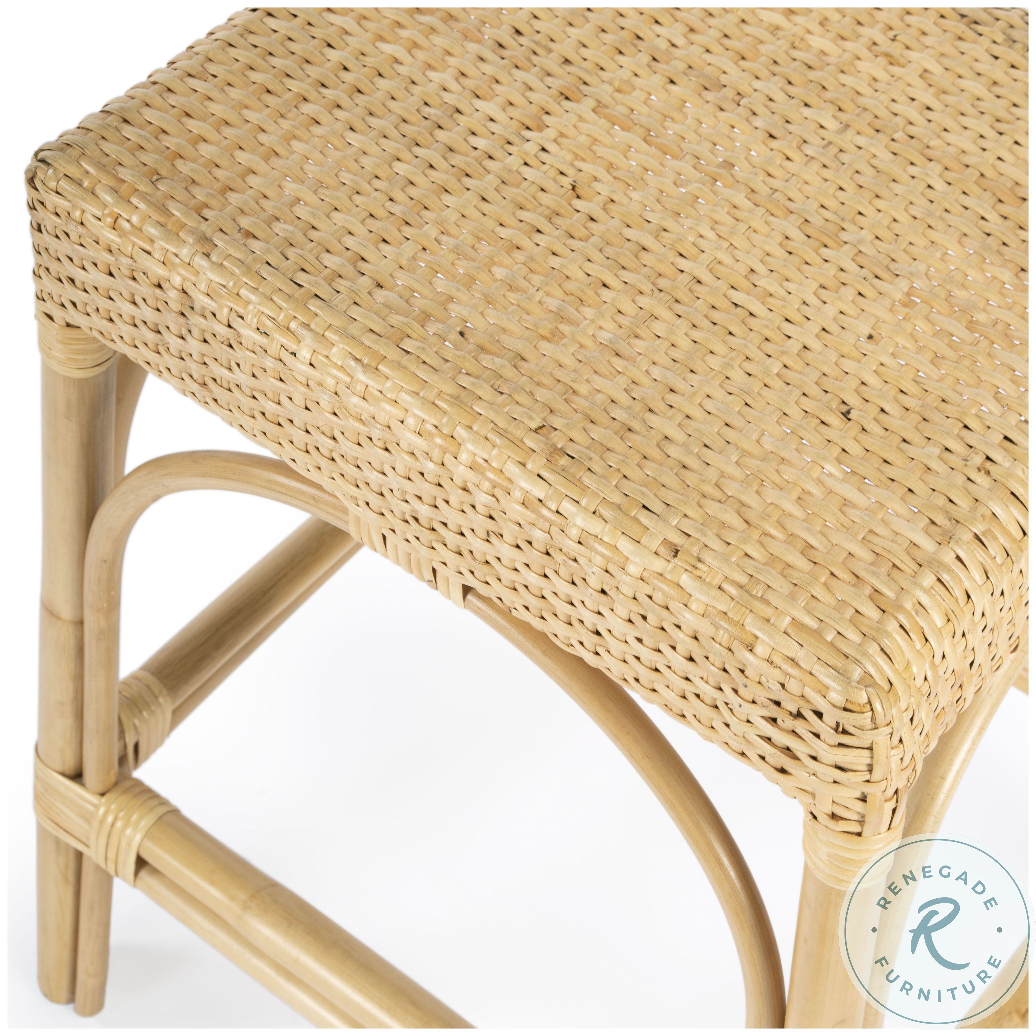 Robias Natural Rattan Counter Height Stool From Butler | Coleman Furniture