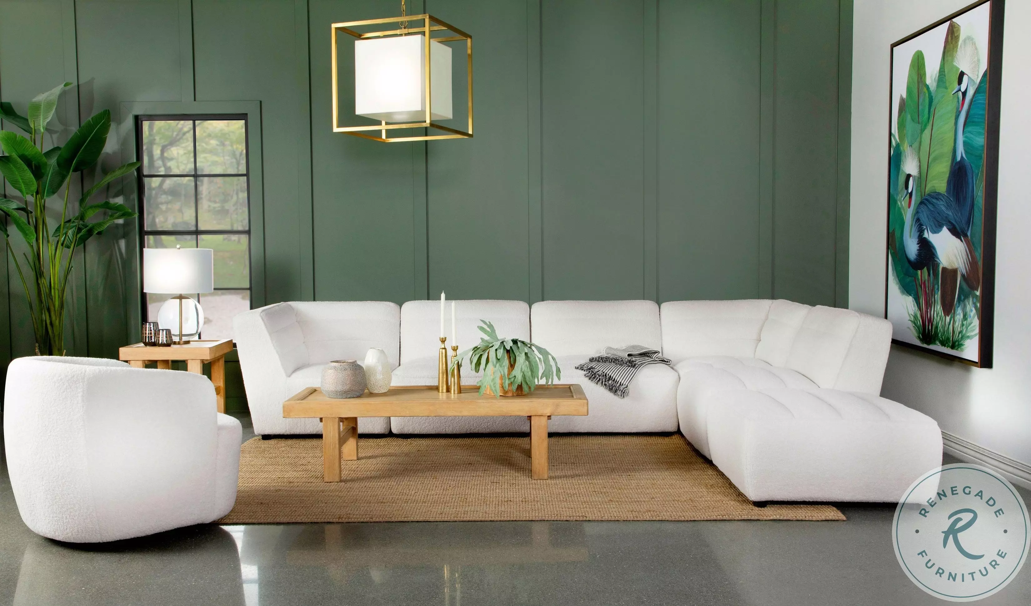 Sunny Ivory Modular Sectional from Coaster Furniture | Home Gallery Stores