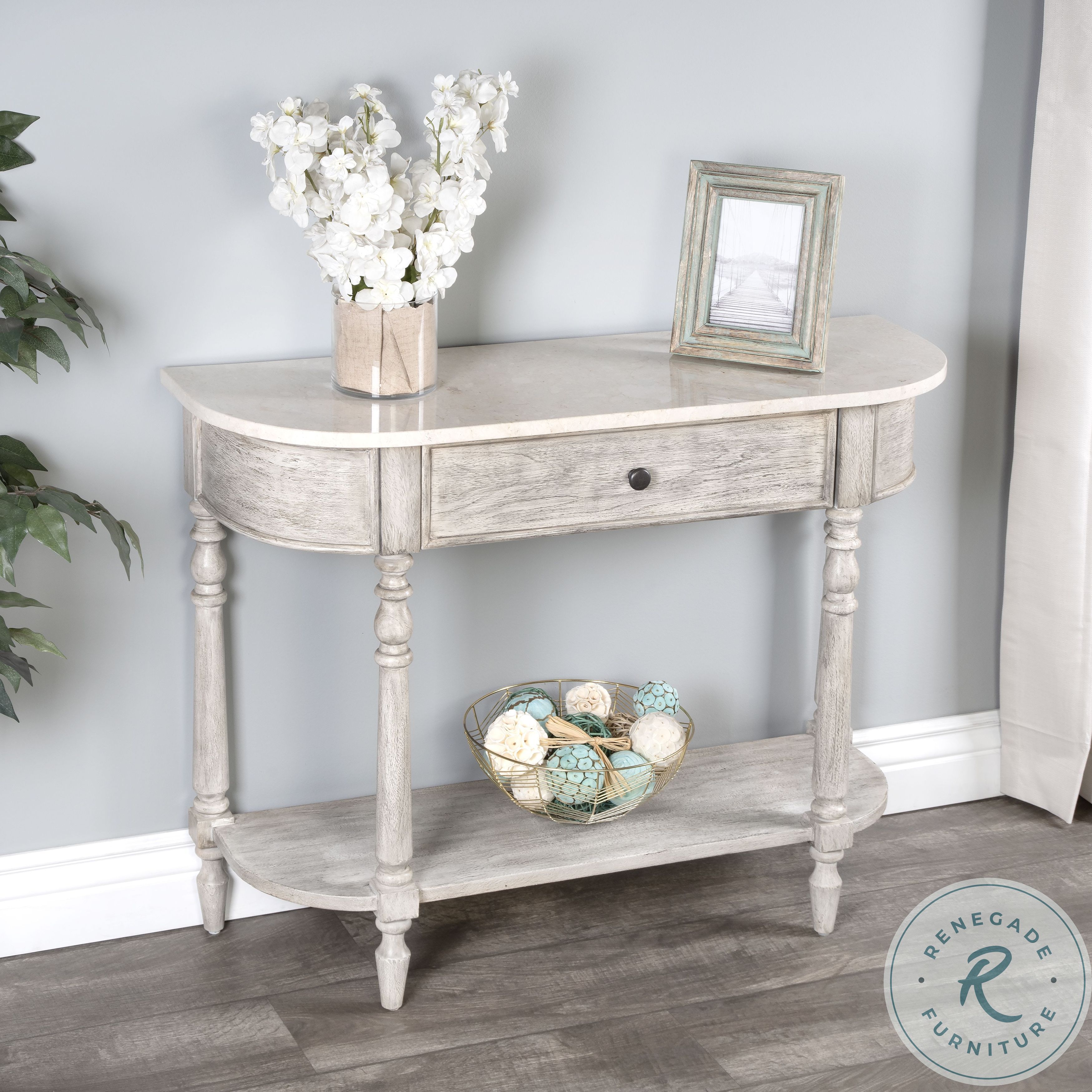 Danielle Rustic Gray Console Table From Butler | Coleman Furniture