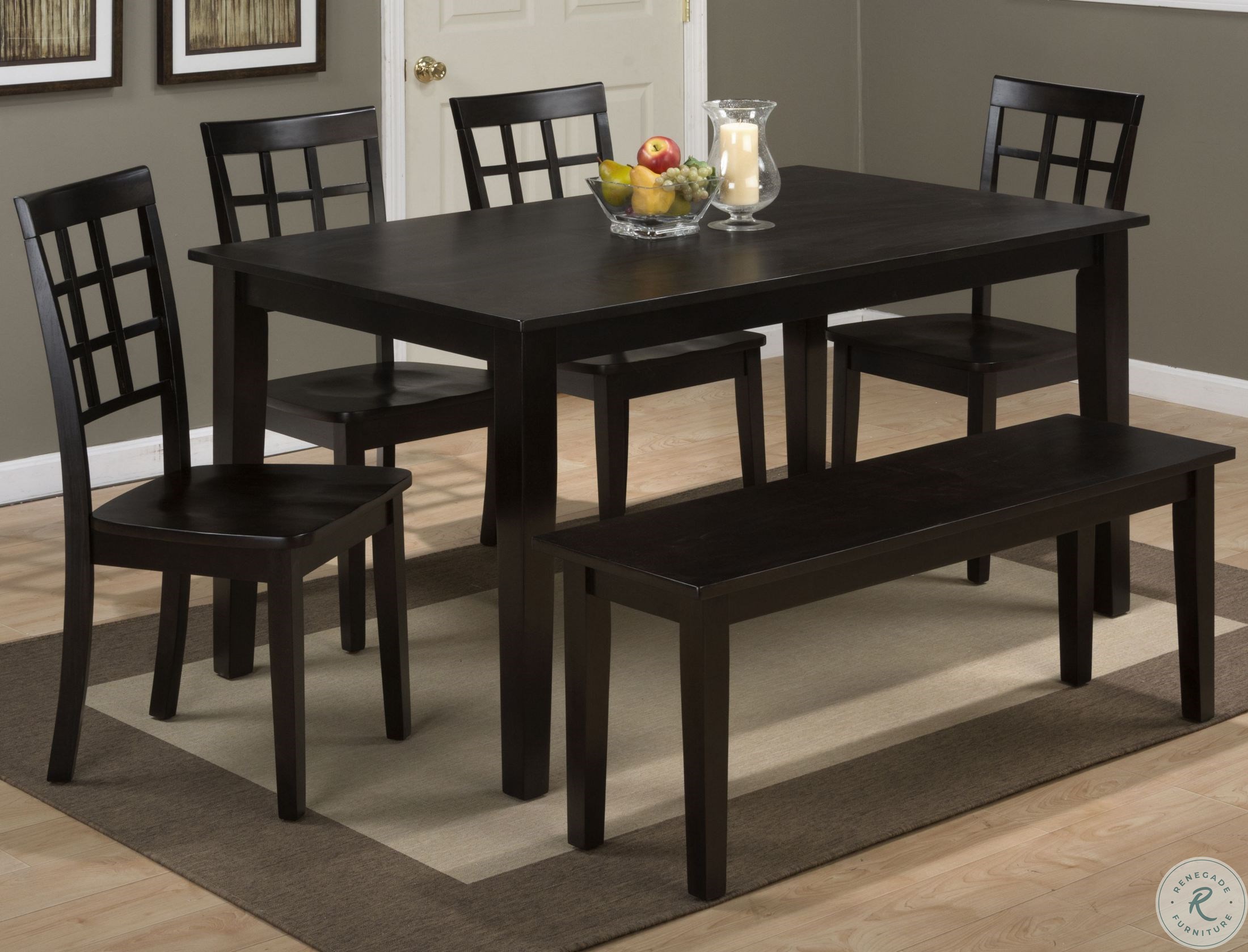 Simplicity Espresso Rectangular Dining Room Set from Jofran | Coleman Furniture