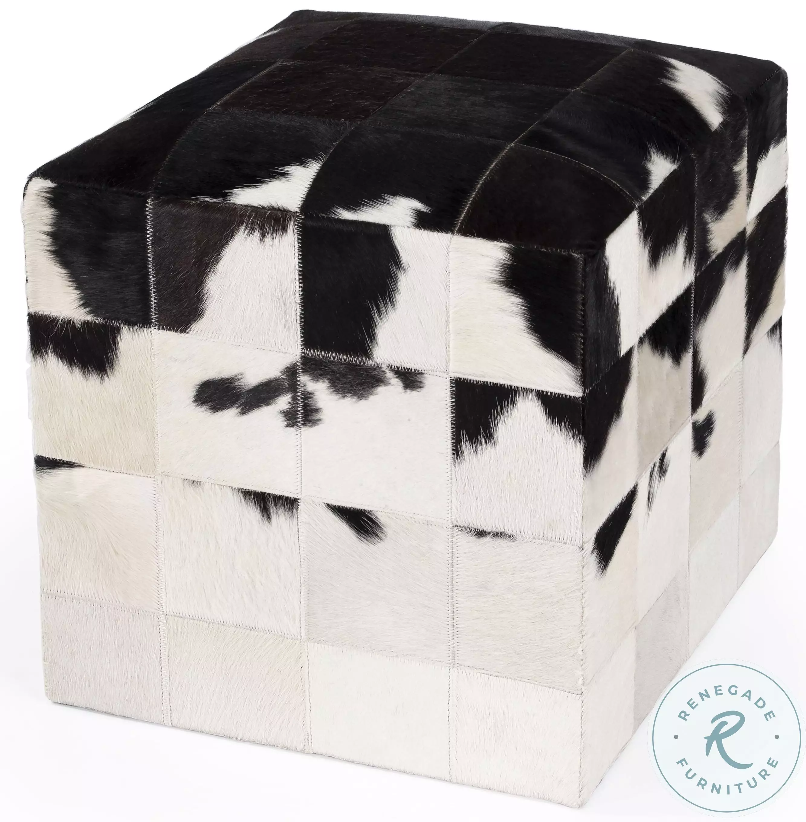 Victorian Hair on Hide Pouffe From Butler | Coleman Furniture