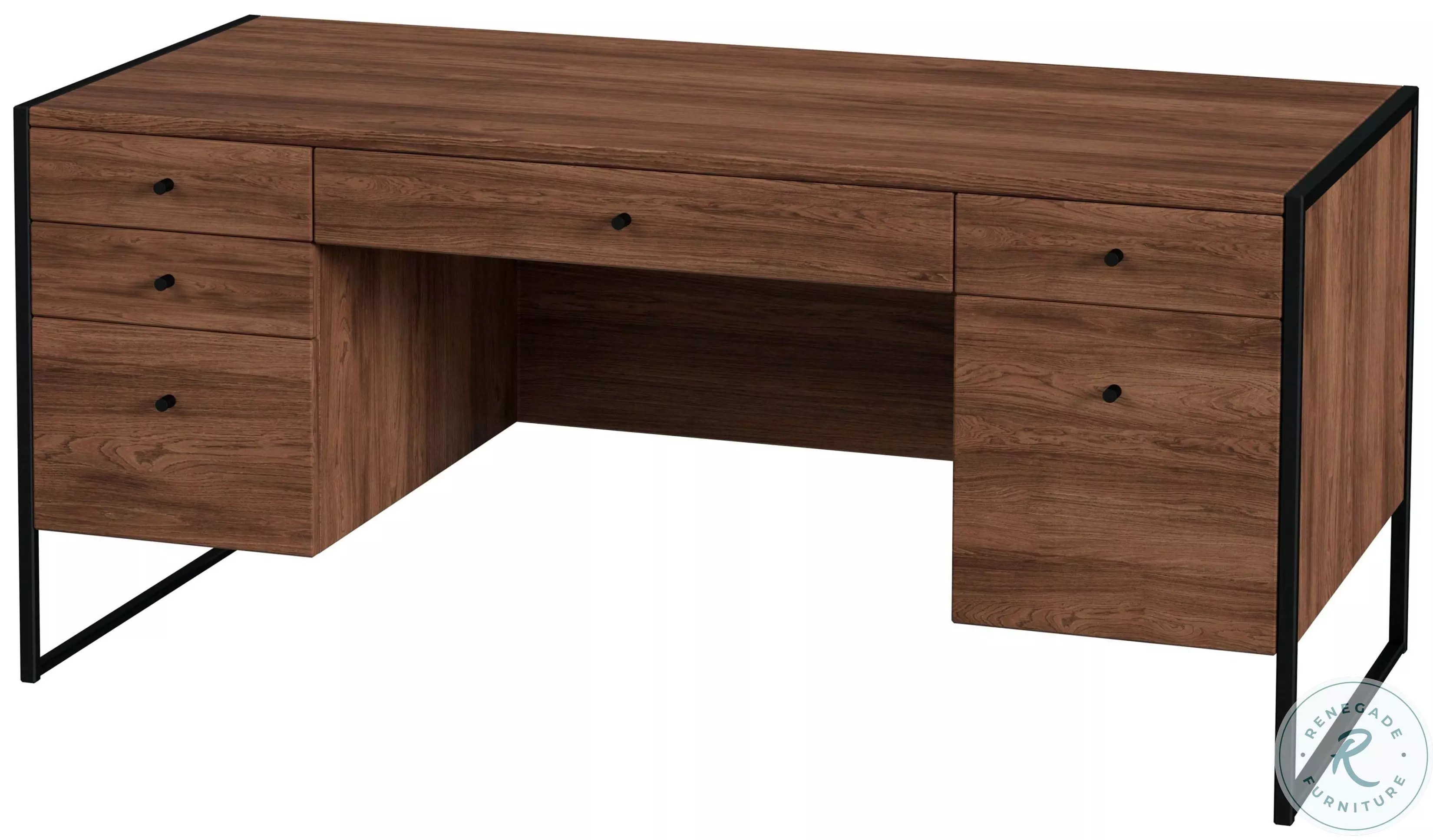 Drake Brown And Black Executive Desk From Butler | Coleman Furniture