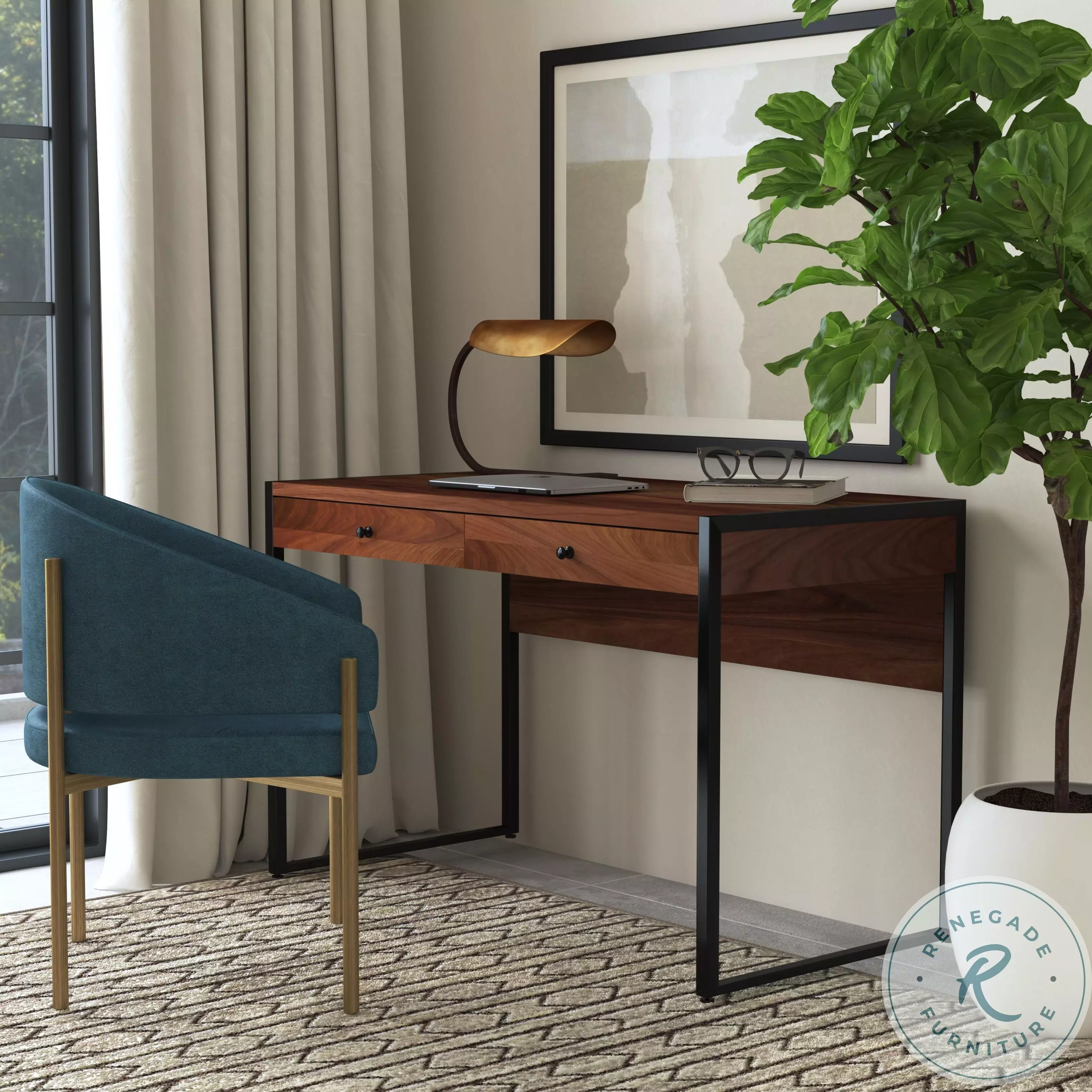 Drake Brown And Black Writing Home Office Set from Butler | Coleman ...