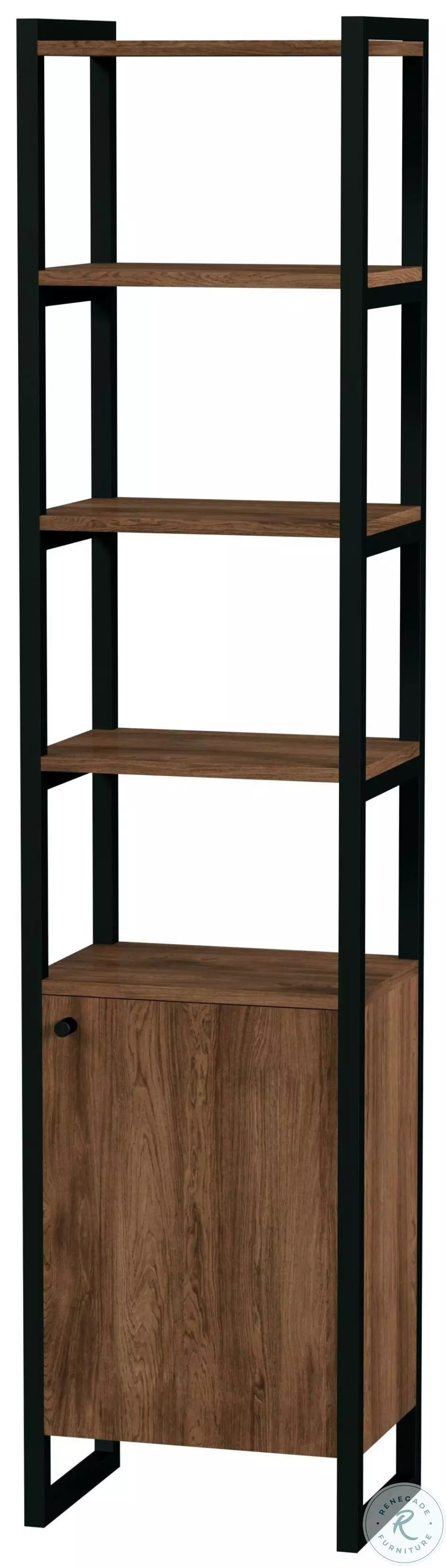 Drake Brown And Black 1 Door Bookcase From Butler | Coleman Furniture