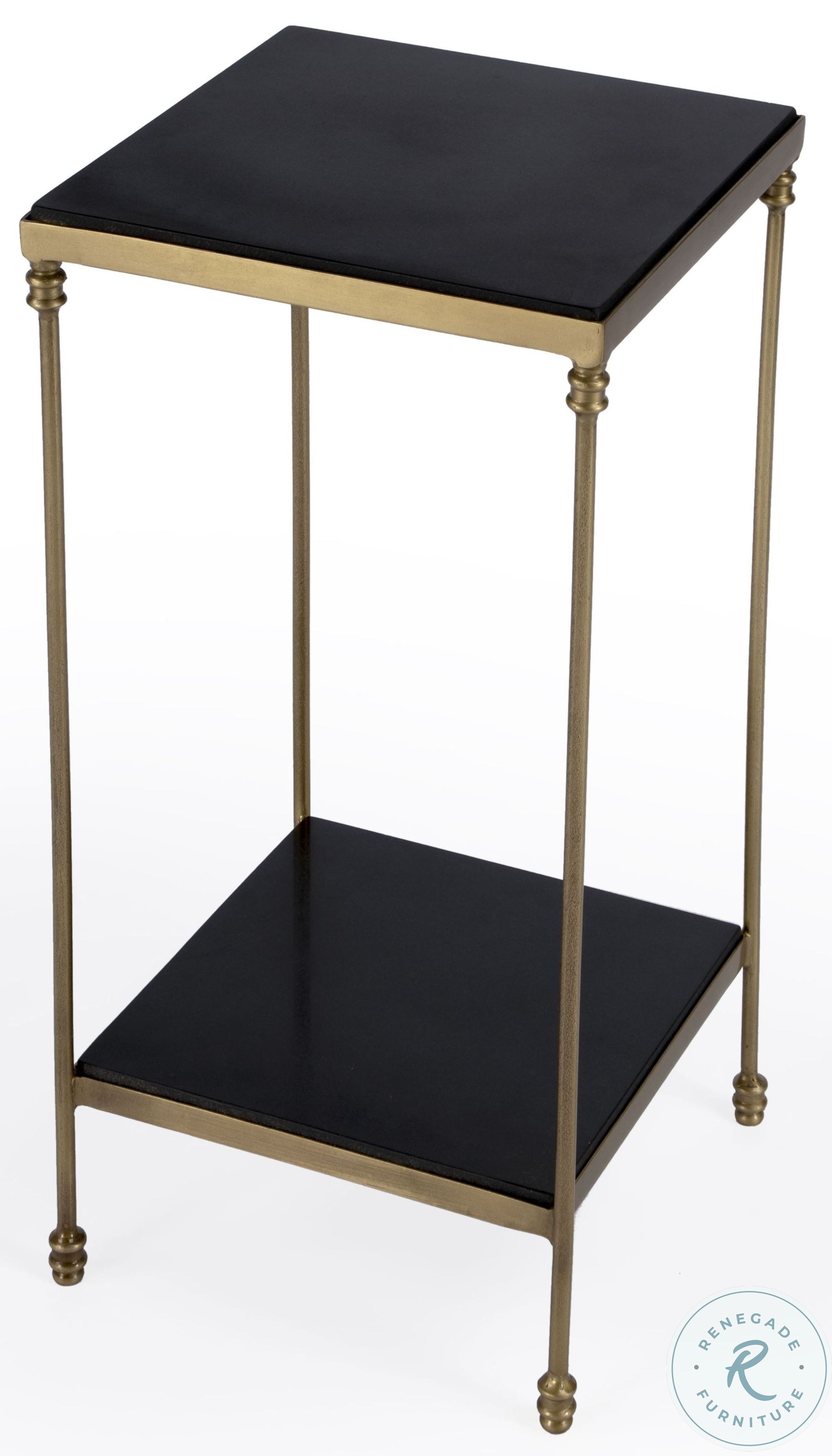 Imogen Black Marble Side Table From Butler | Coleman Furniture