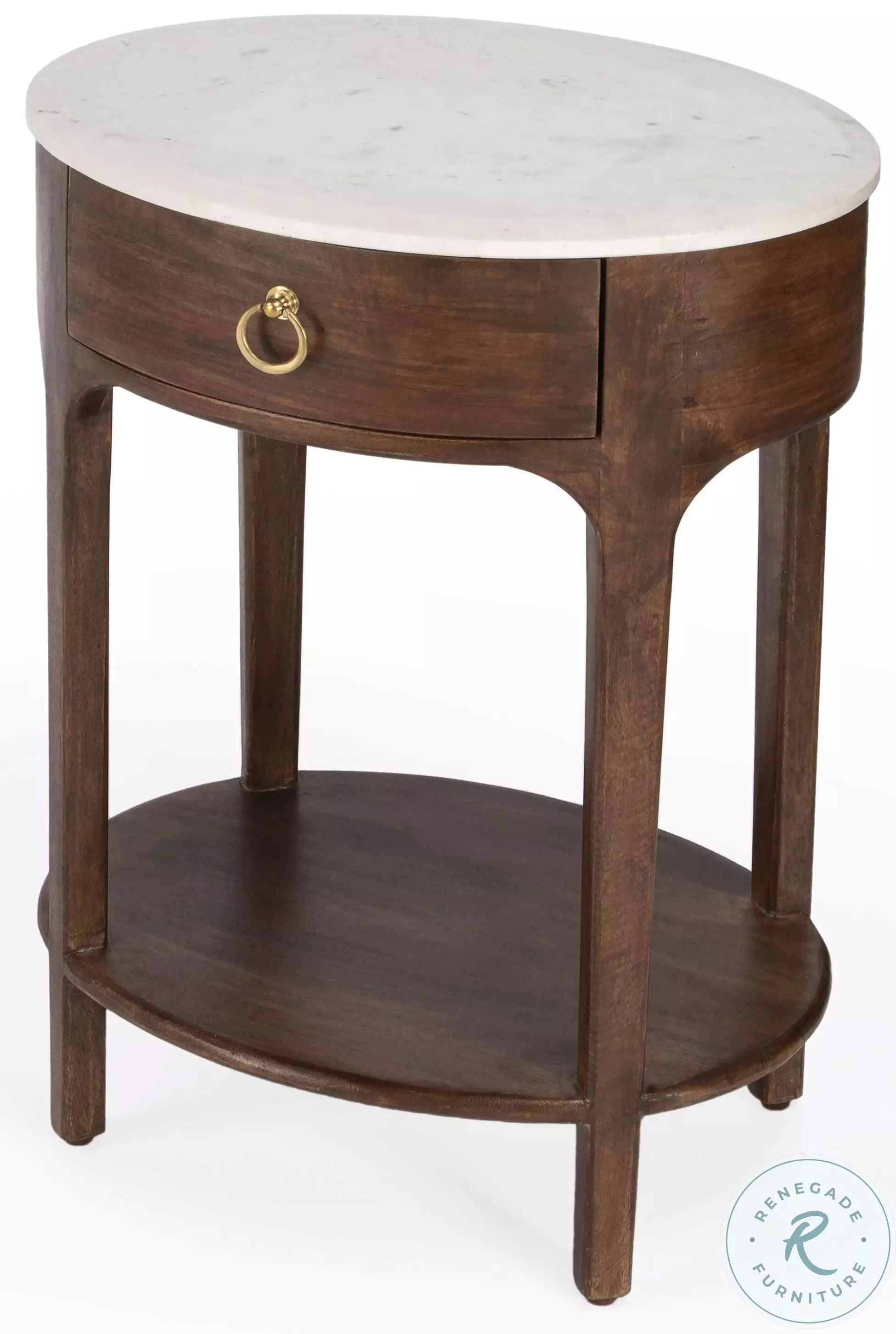 Butler Loft Ellen Distressed Brown Marble Nightstand From Home Gallery ...