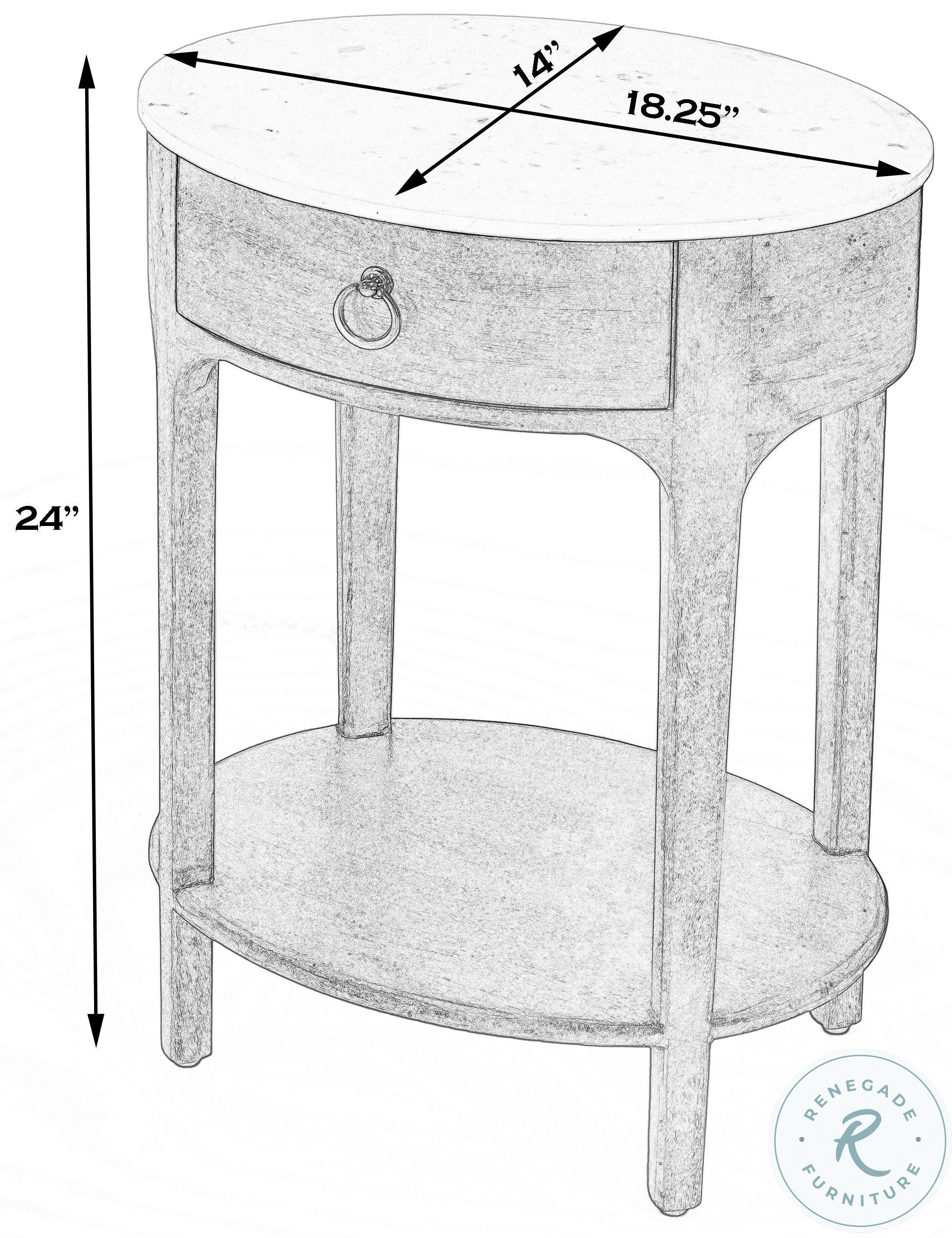 Butler Loft Ellen Distressed Brown Marble Nightstand From Butler ...