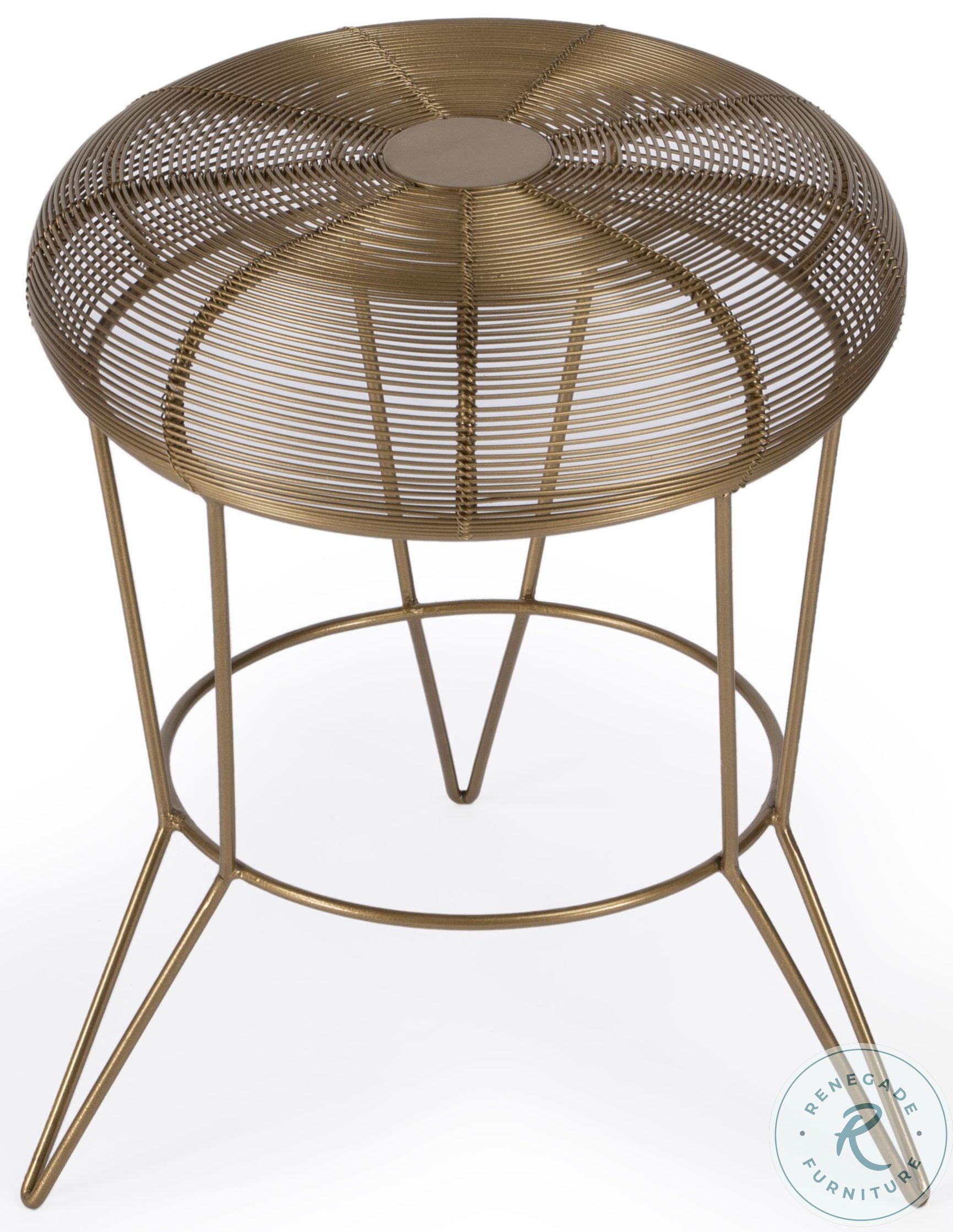 Allen Antique Gold Decorative Wire Accent Table From Butler | Coleman ...