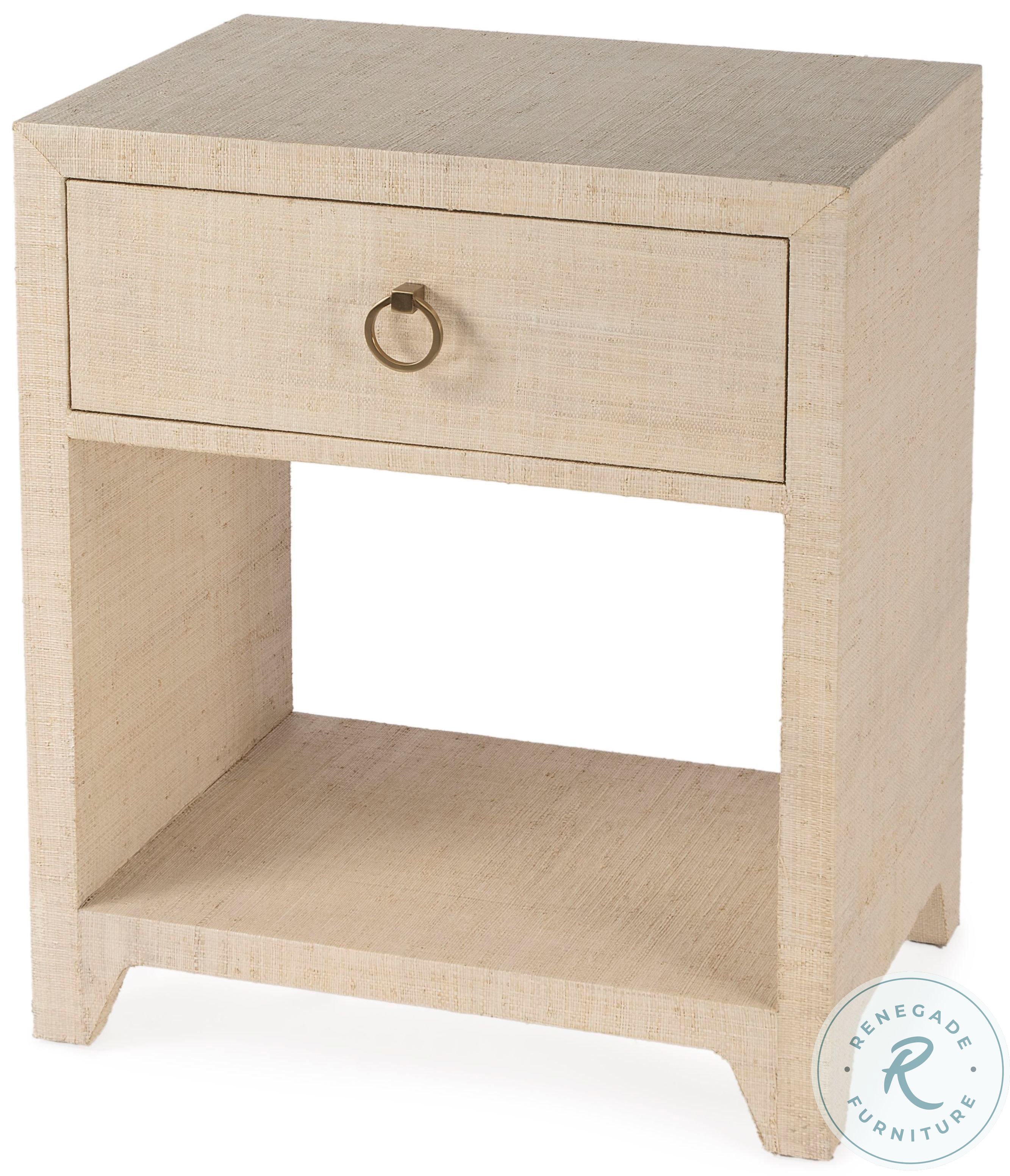 Bar Harbor neutral Raffia Nightstand From Butler | Coleman Furniture