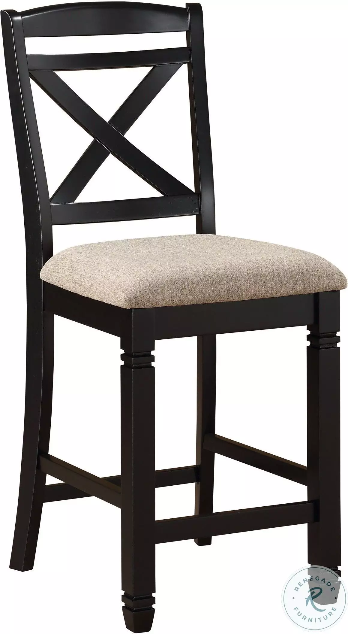 Baywater Black Counter Height Chair Set of 2 from Homelegance | Coleman ...