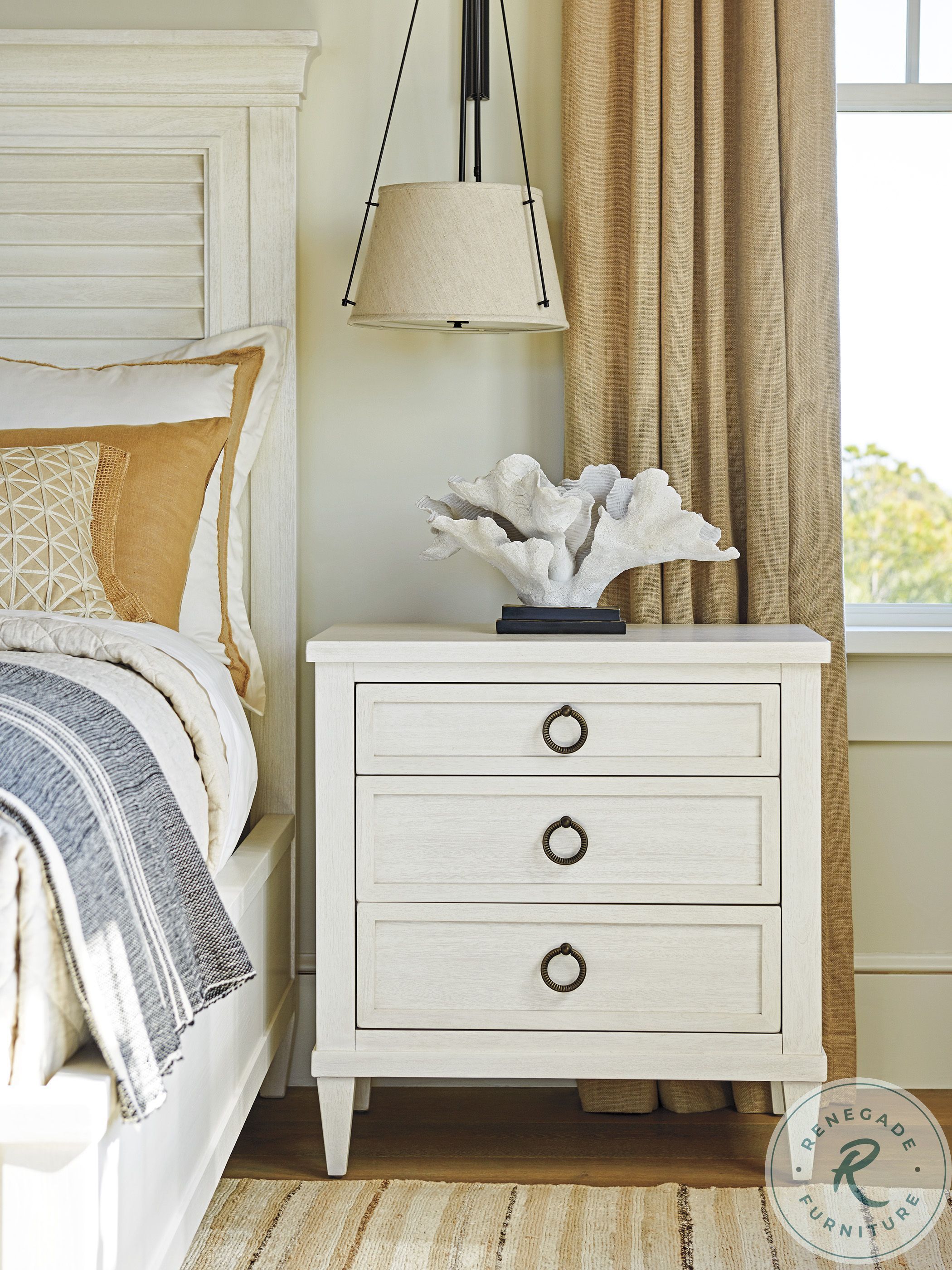 Ocean Breeze White Bonita Nightstand from Tommy Bahama | Coleman Furniture