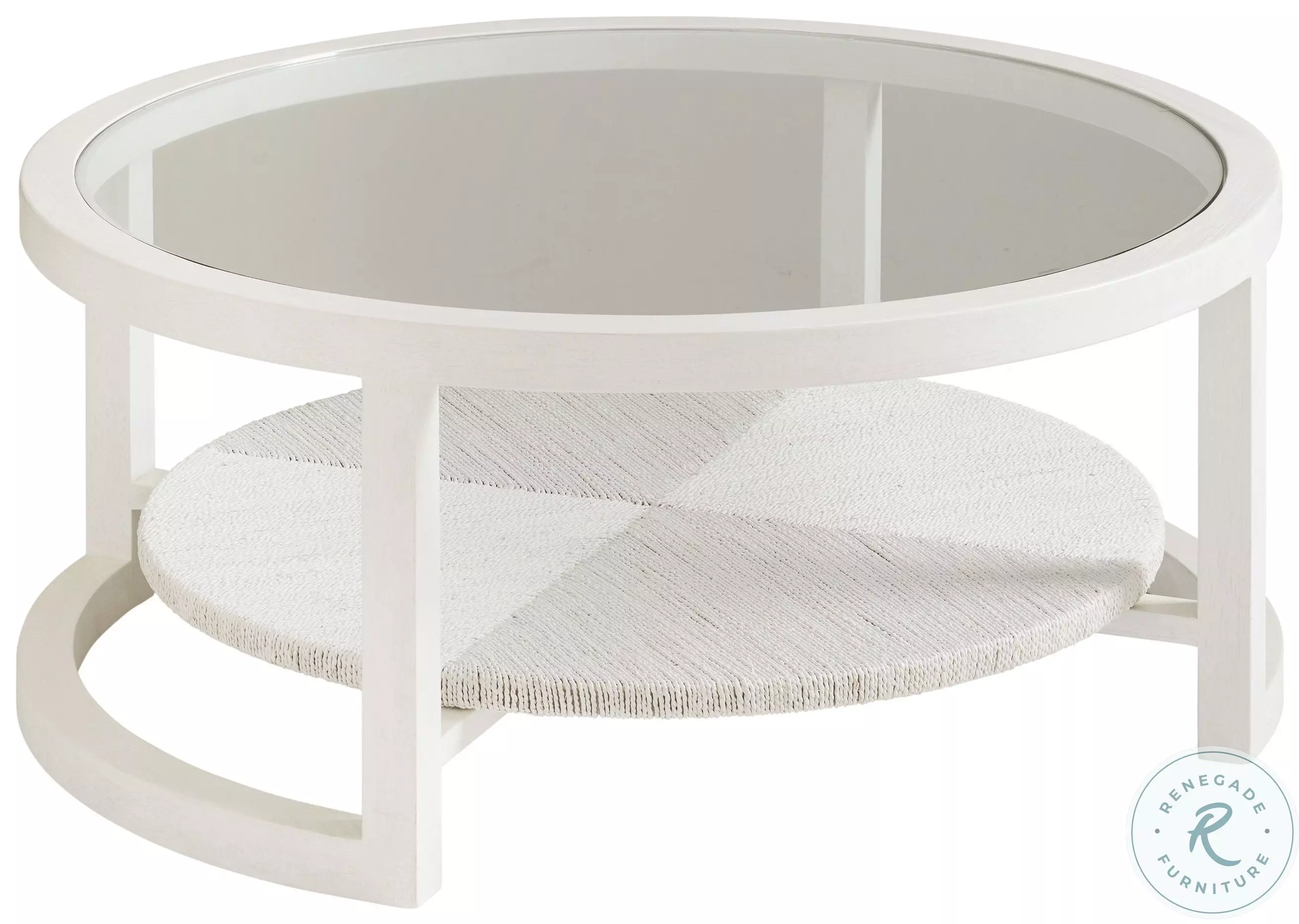 Ocean Breeze White Pompano Round Cocktail Table from Tommy Bahama ...