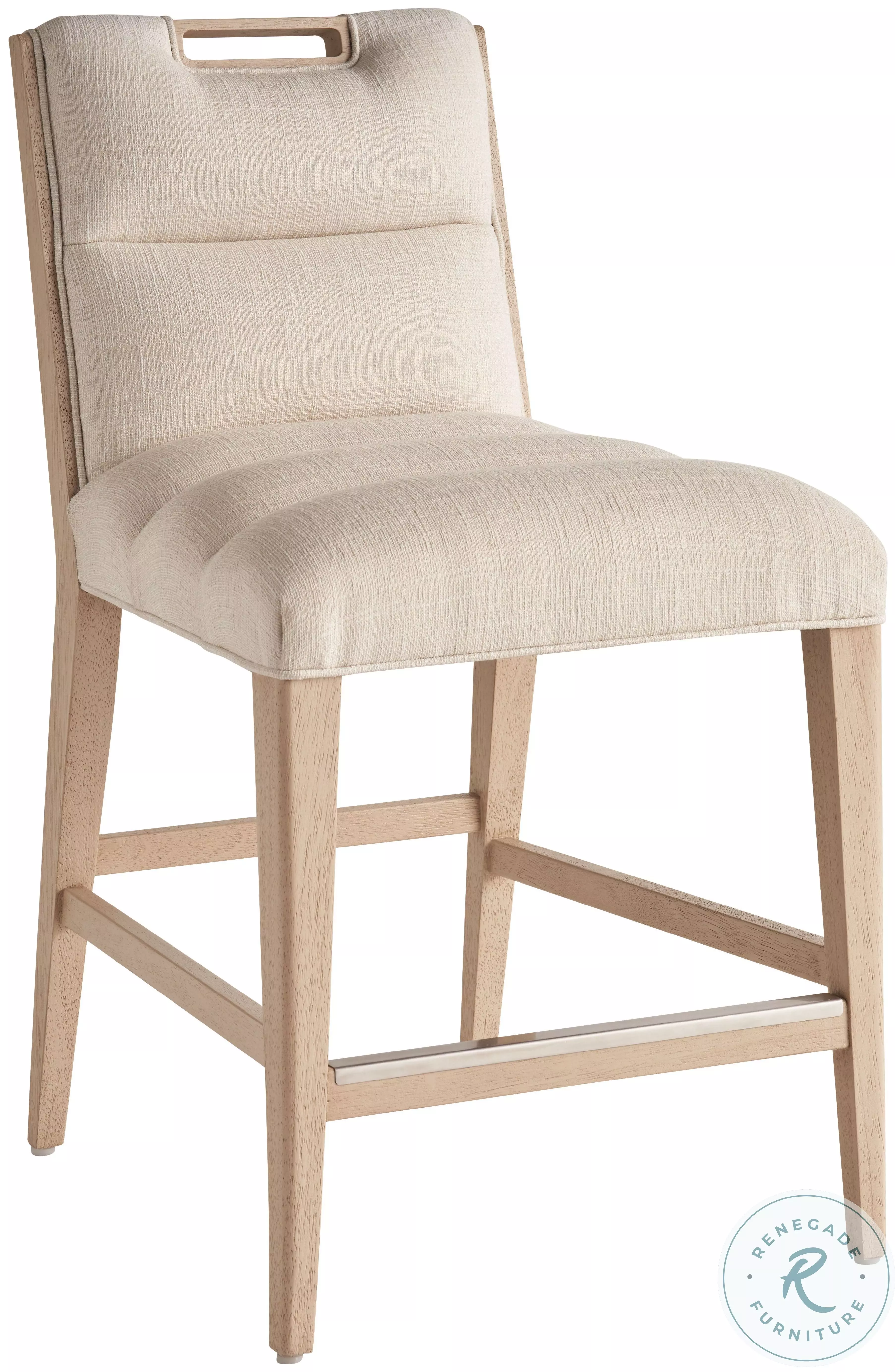 Greer Biscayne Channeled Upholstered Counter Height Stool From Tommy ...