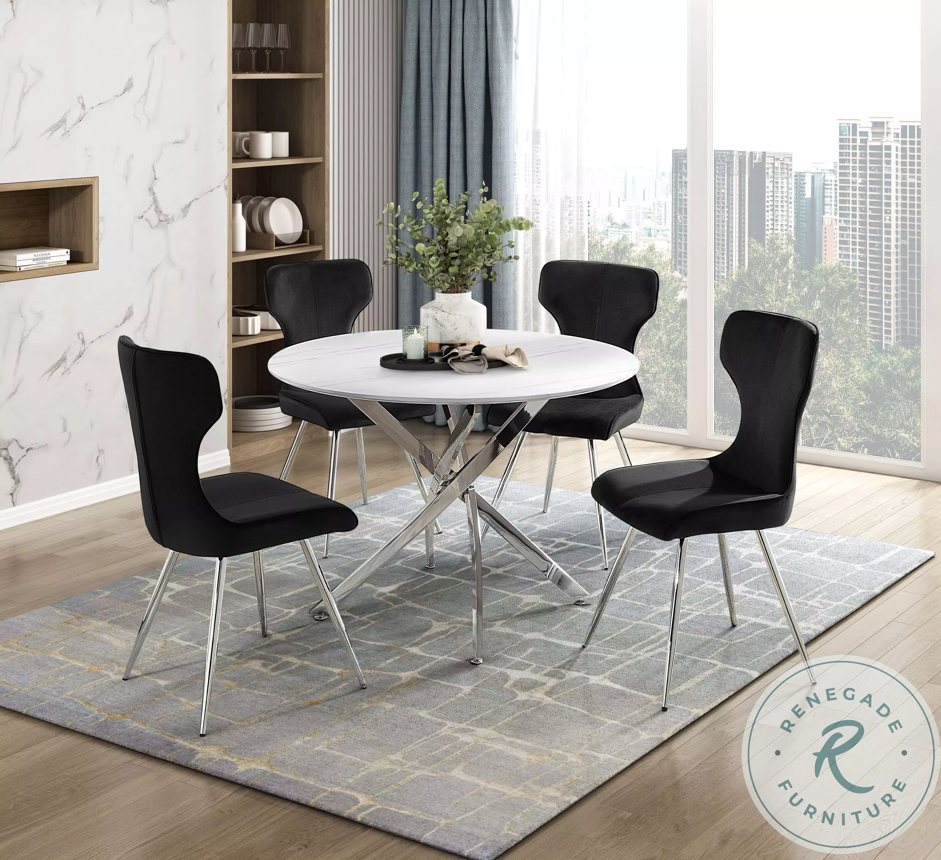 Topeka Silver Dining Room Set from Homelegance | Coleman Furniture