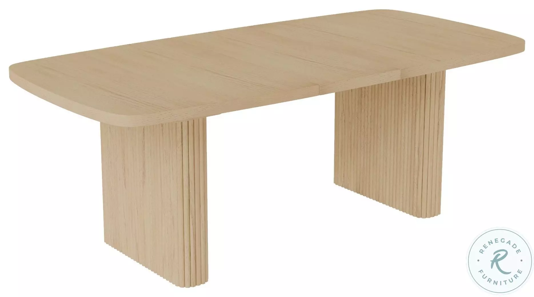 Reba Natural White Wash Extendable Dining Table