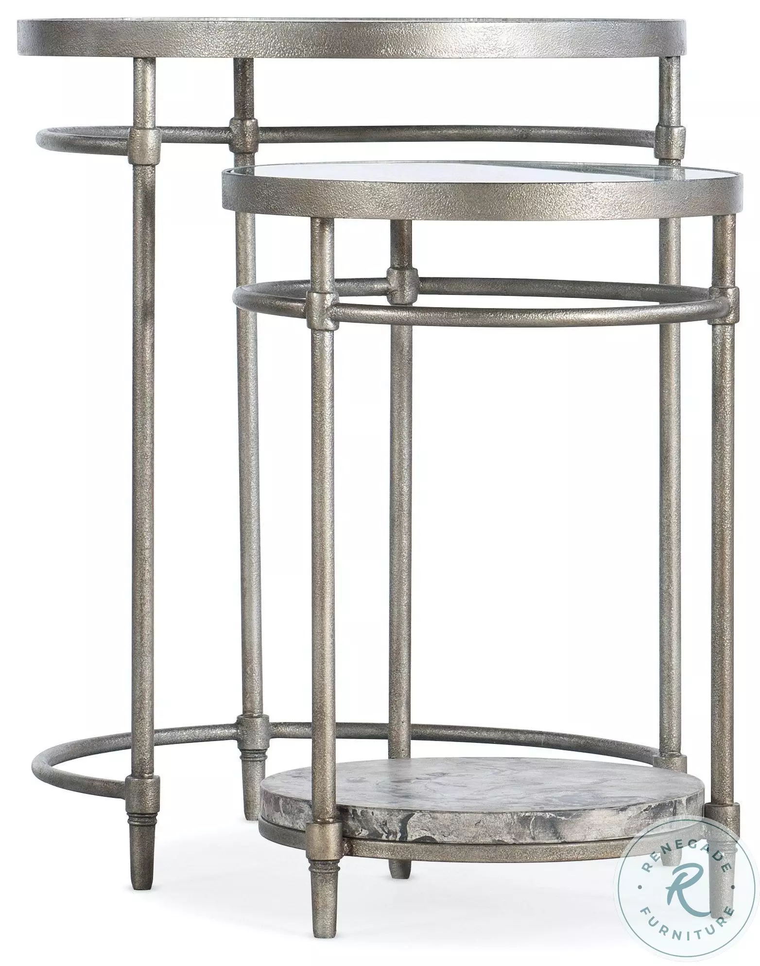 5889-80113-00 Distressed Silver Nesting Table Set Of 2 From Hooker ...