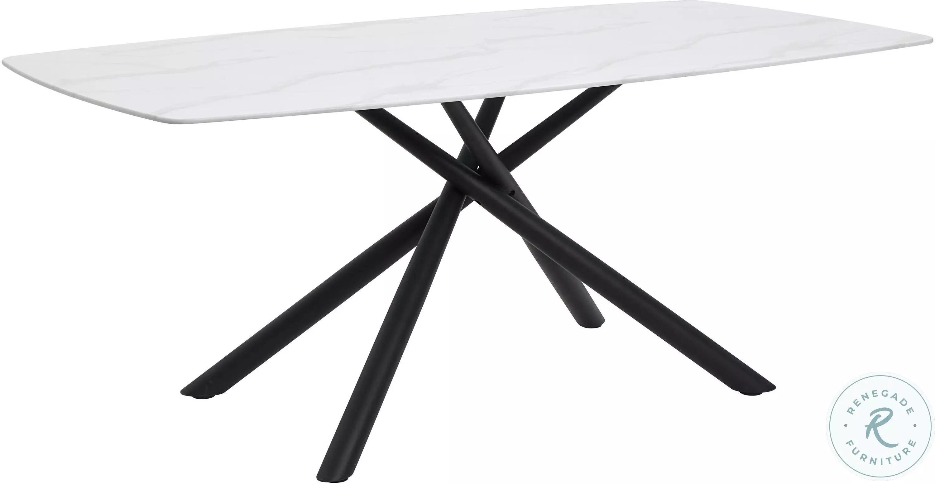 Benito Black And White Dining Table From Homelegance | Coleman Furniture
