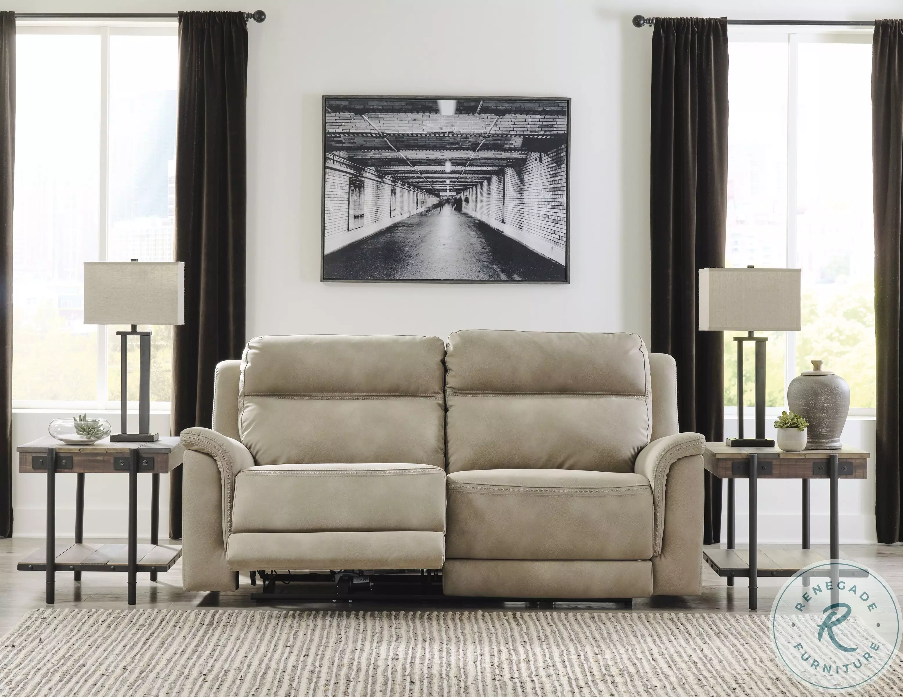 Next-Gen DuraPella Sand Power Reclining Sofa from Ashley | Coleman ...