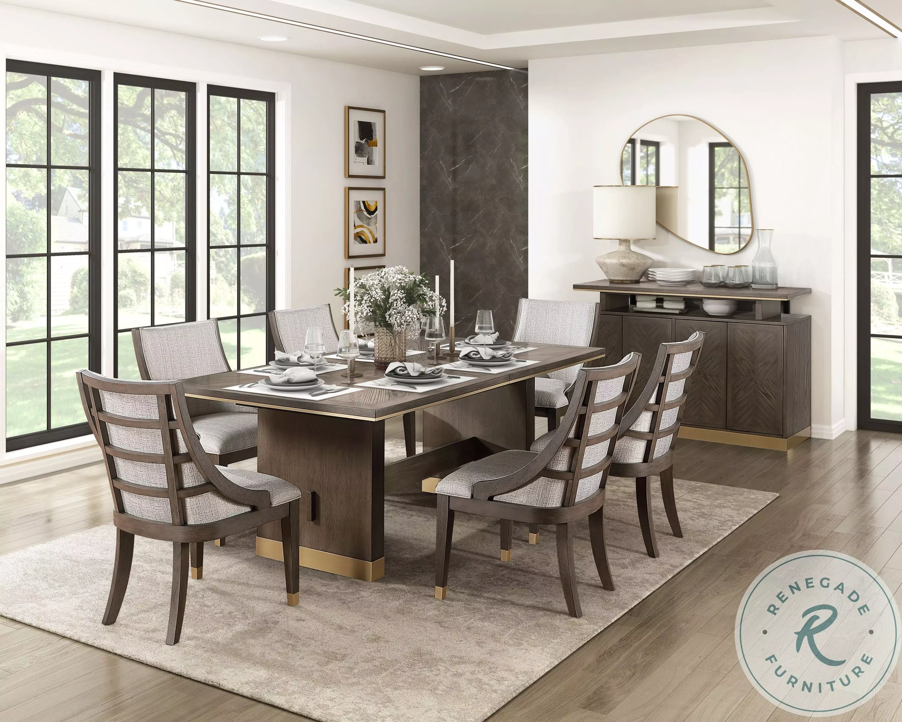 Griffin Brown Extendable Dining Room Set from Homelegance | Coleman ...