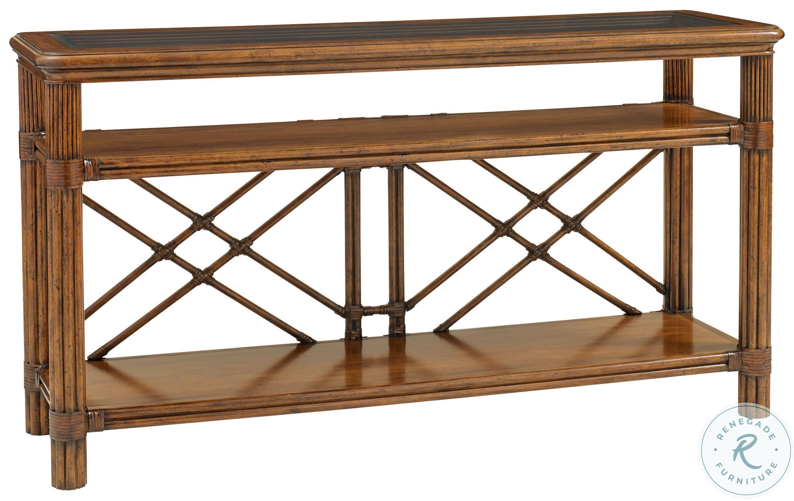 Bali Hai Islander Glass Top Console from Tommy Bahama (01-0593-967 ...
