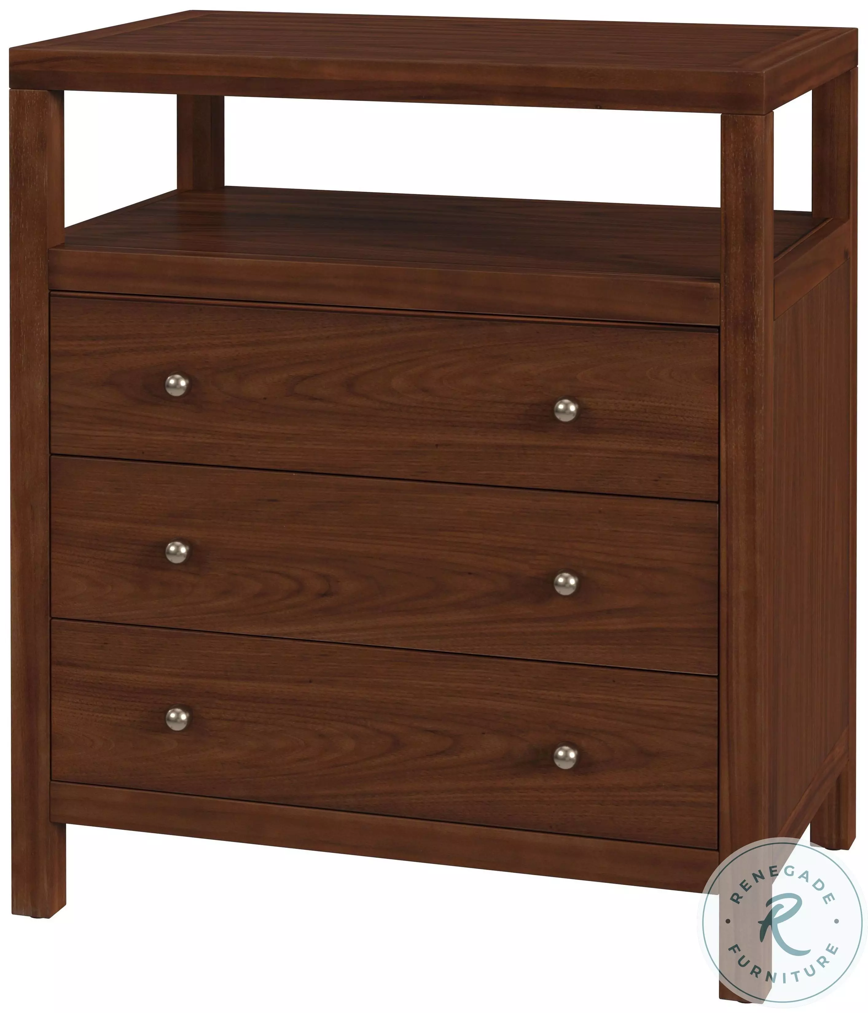 Nora Walnut 3 Drawer Tall Nightstand From Butler | Coleman Furniture