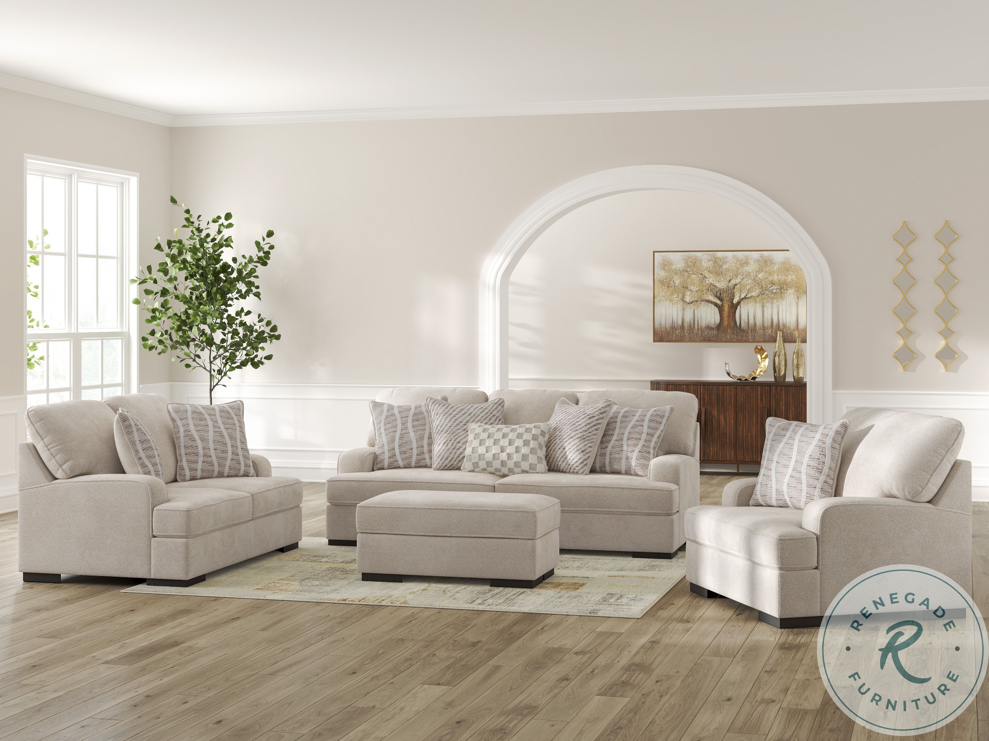 High Profile Taupe Living Room Set from Ashley Furniture | Coleman ...