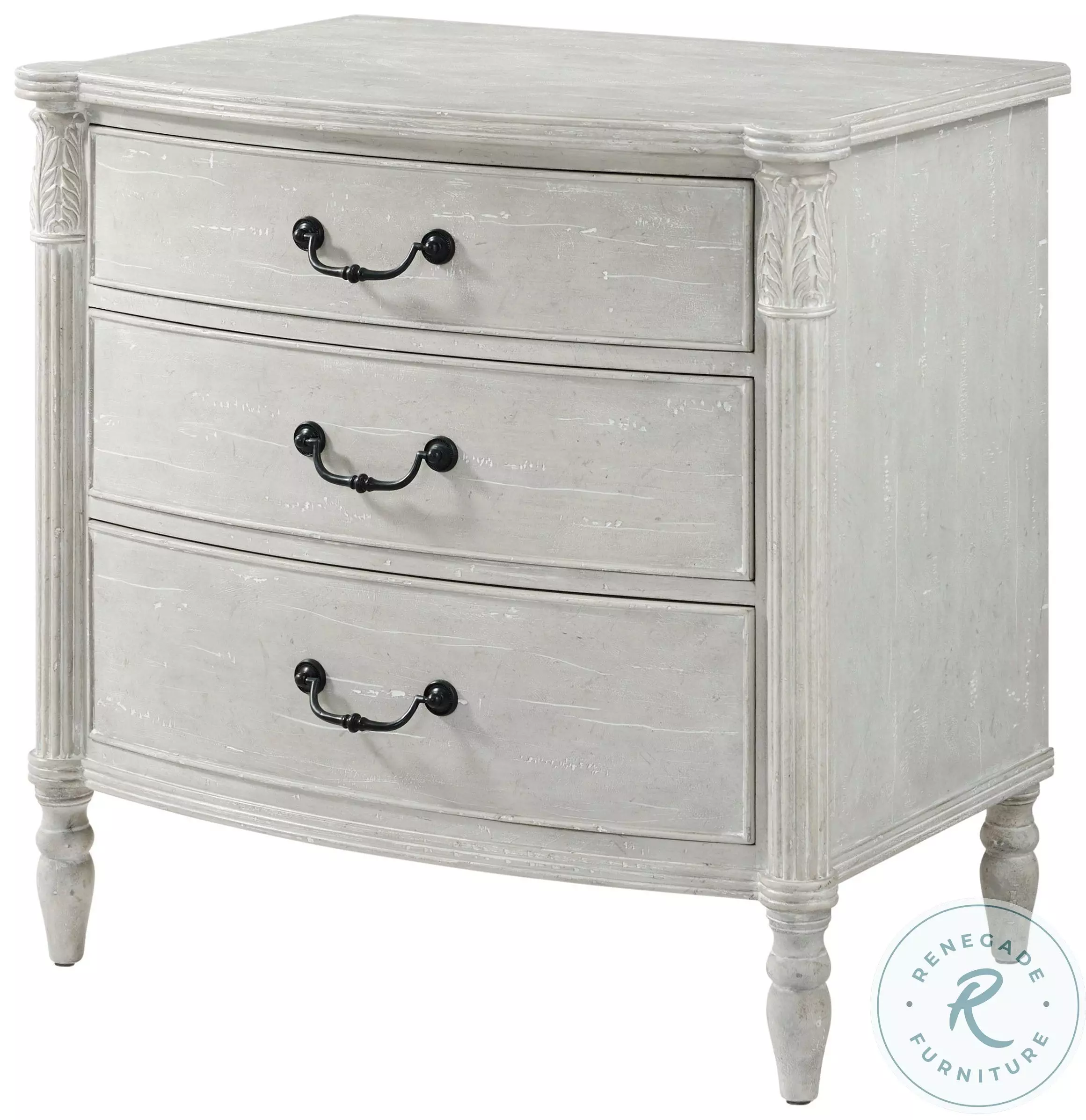 The Middleton Faux Grey Marble 3 Drawer Nightstand From Theodore ...