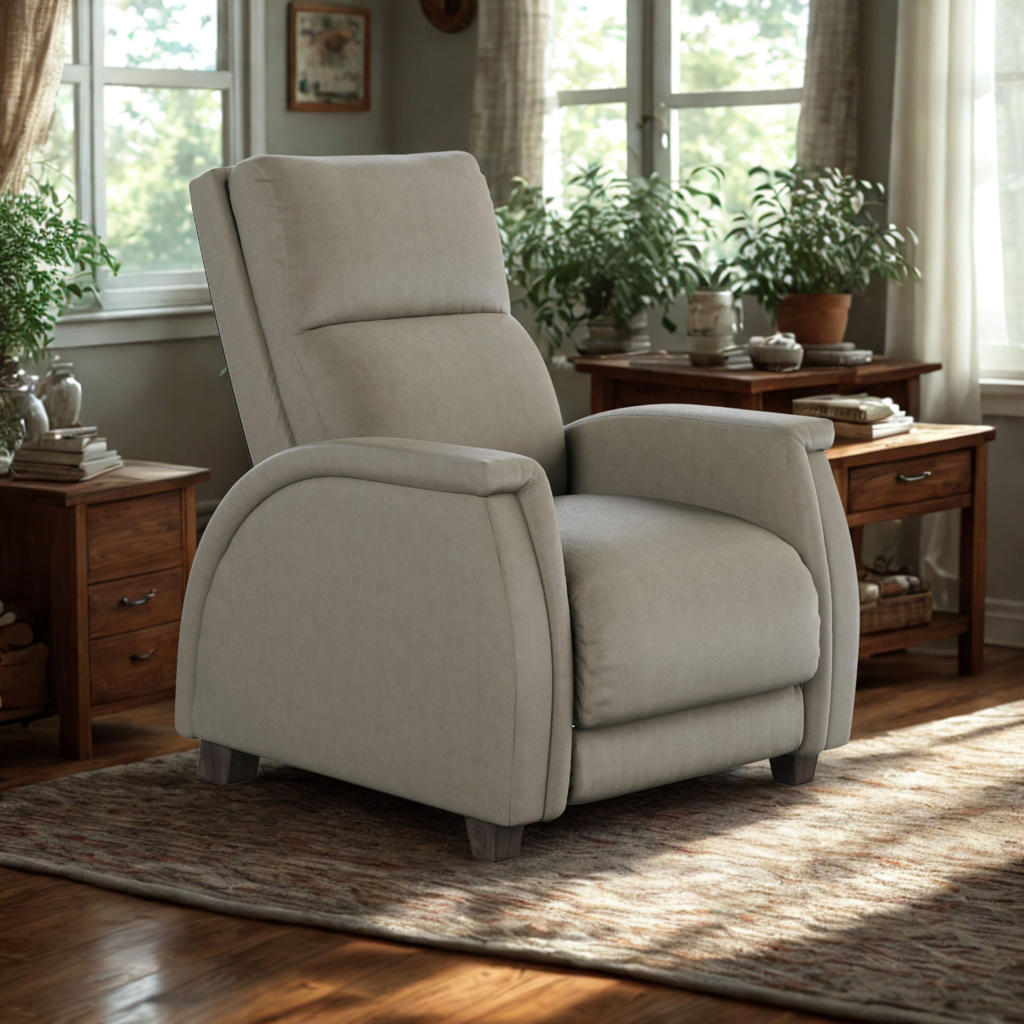 Venus Sand Leather Zero Gravity Power Recliner From Southern Home ...